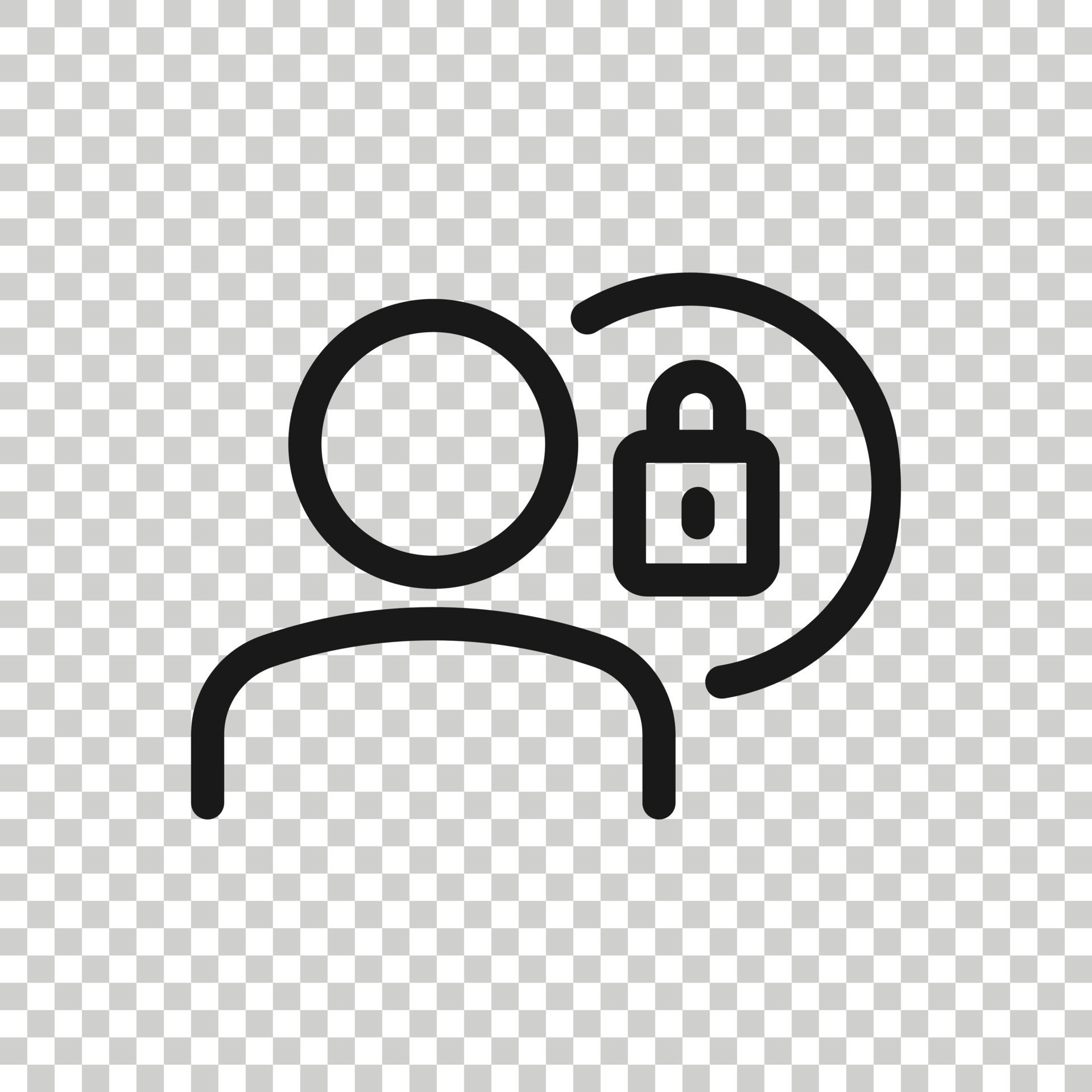 Login Icon In Flat Style People Secure Access Vector Illustration On