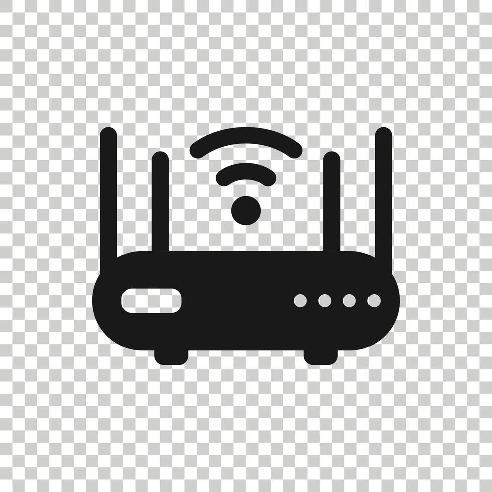 icono de enrutador wifi en estilo plano. ilustración vectorial de banda ancha sobre fondo blanco ...