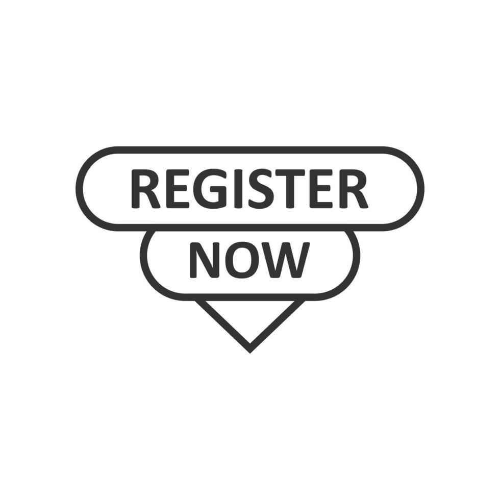 Register Now Icon In Flat Style Registration Vector Illustration On Isolated Background Member