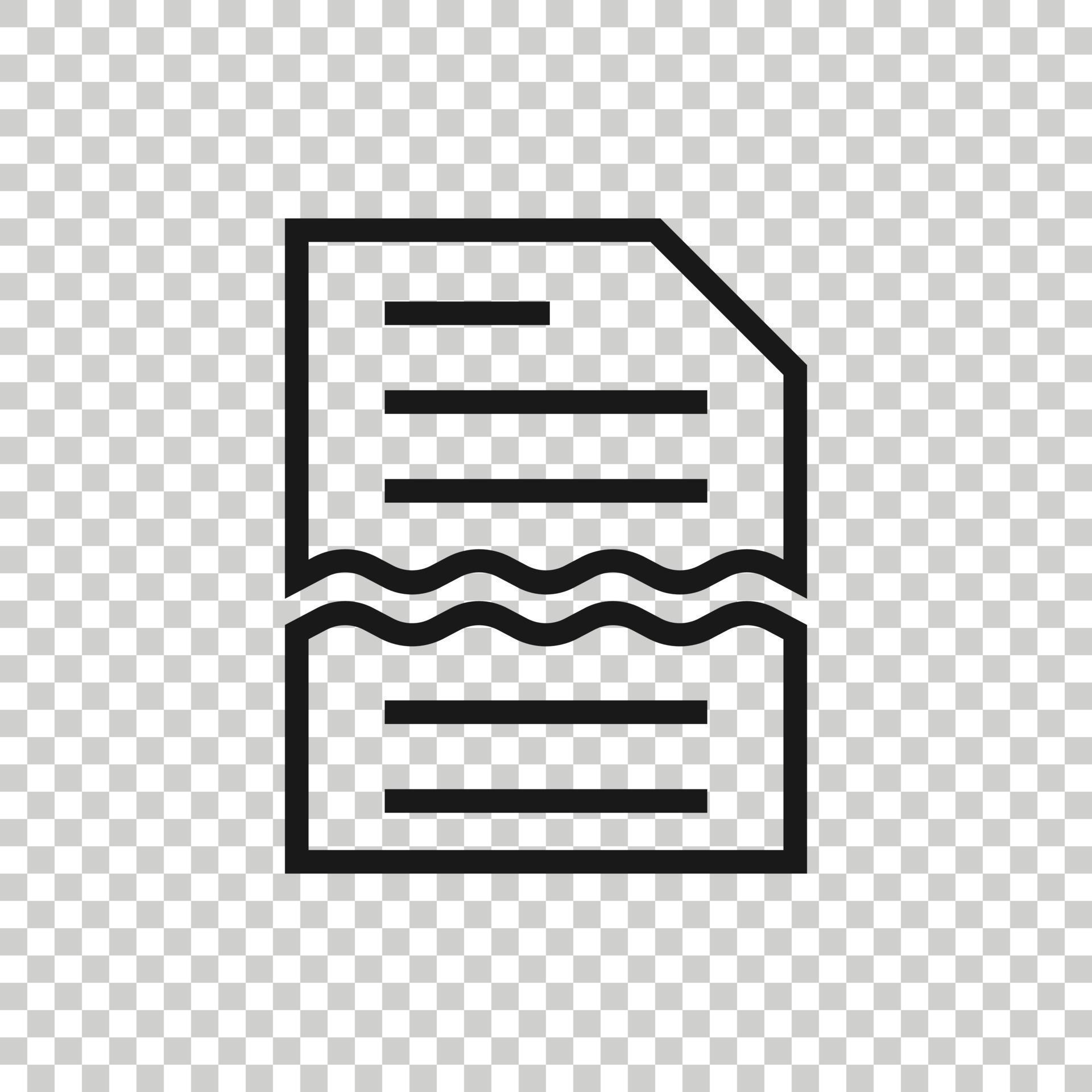 Document error icon in flat style. Broken report vector illustration on ...