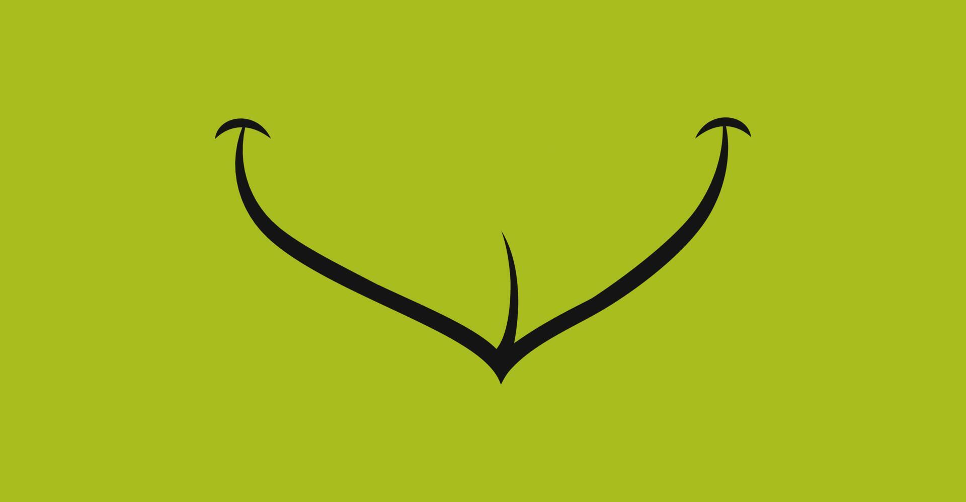 Cute Grinch Smile On Green Background Vector 16132759 Vector Art At Vecteezy