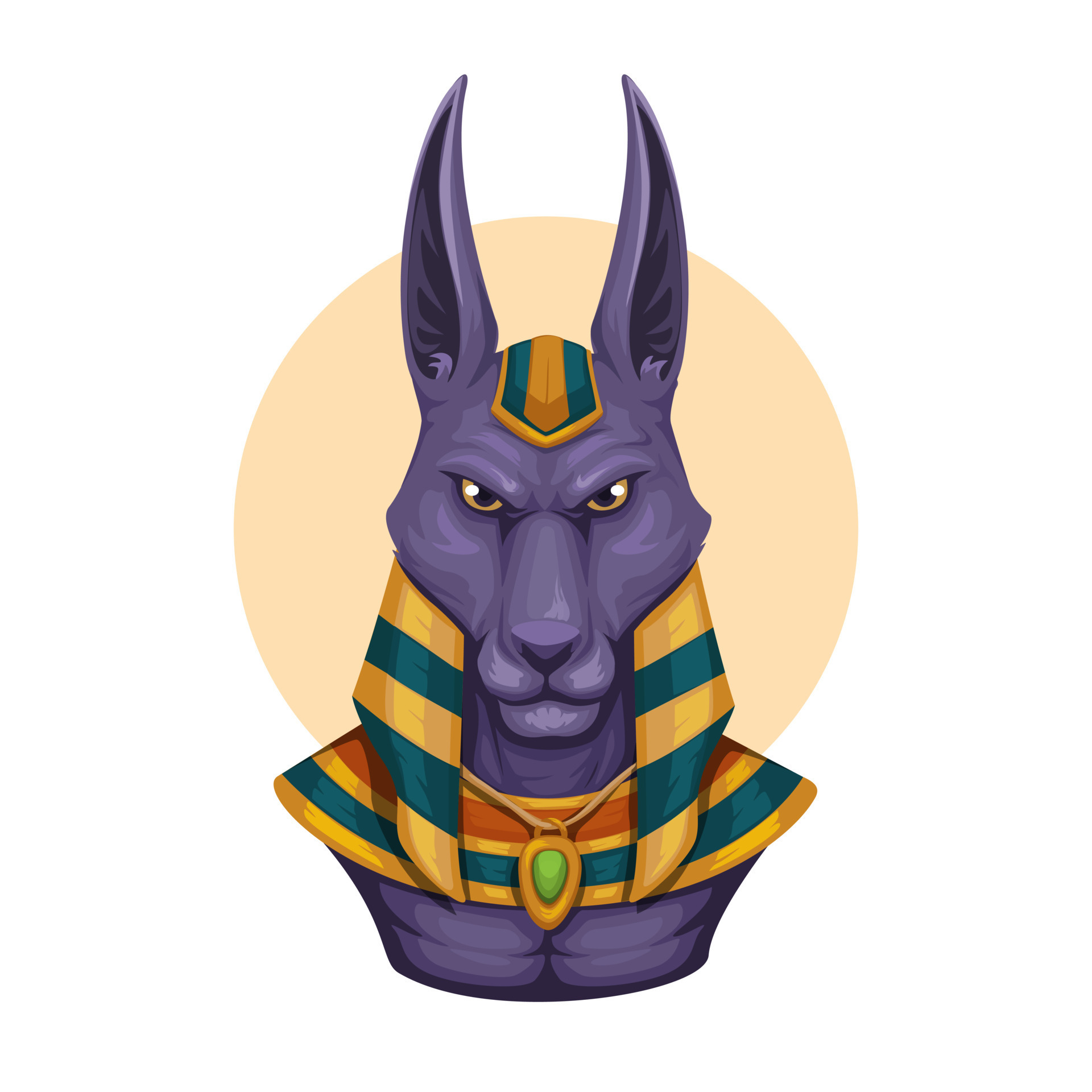 Anubis God Egyptian Mythology Mascot Character Illustration Vector 16133129 Vector Art At Vecteezy
