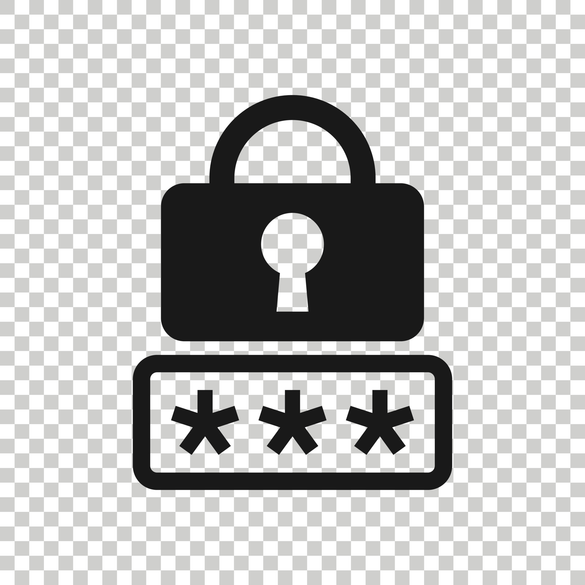 Login Icon In Flat Style Password Access Vector Illustration On White