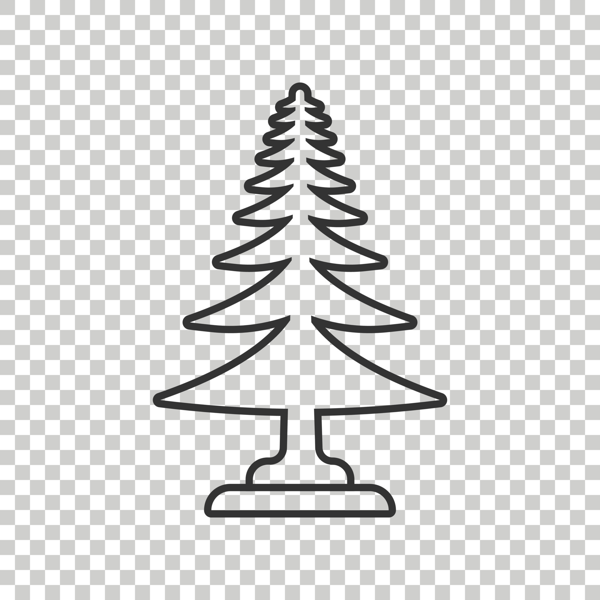 Conifer tree icon in flat style. Fir flora vector illustration on white ...