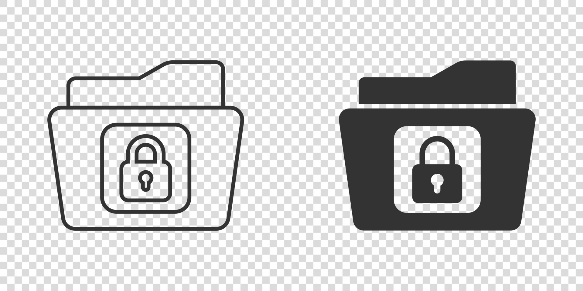 Files Folder Permission Icon In Flat Style Document Access Vector Illustration On Isolated