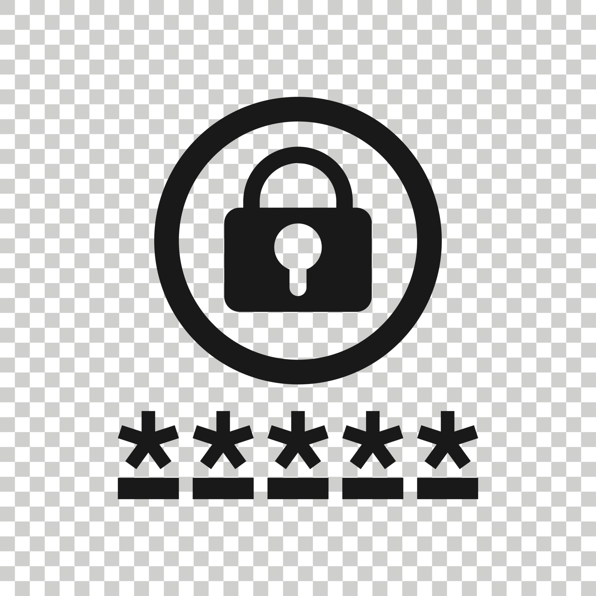 Login Icon In Flat Style Password Access Vector Illustration On White