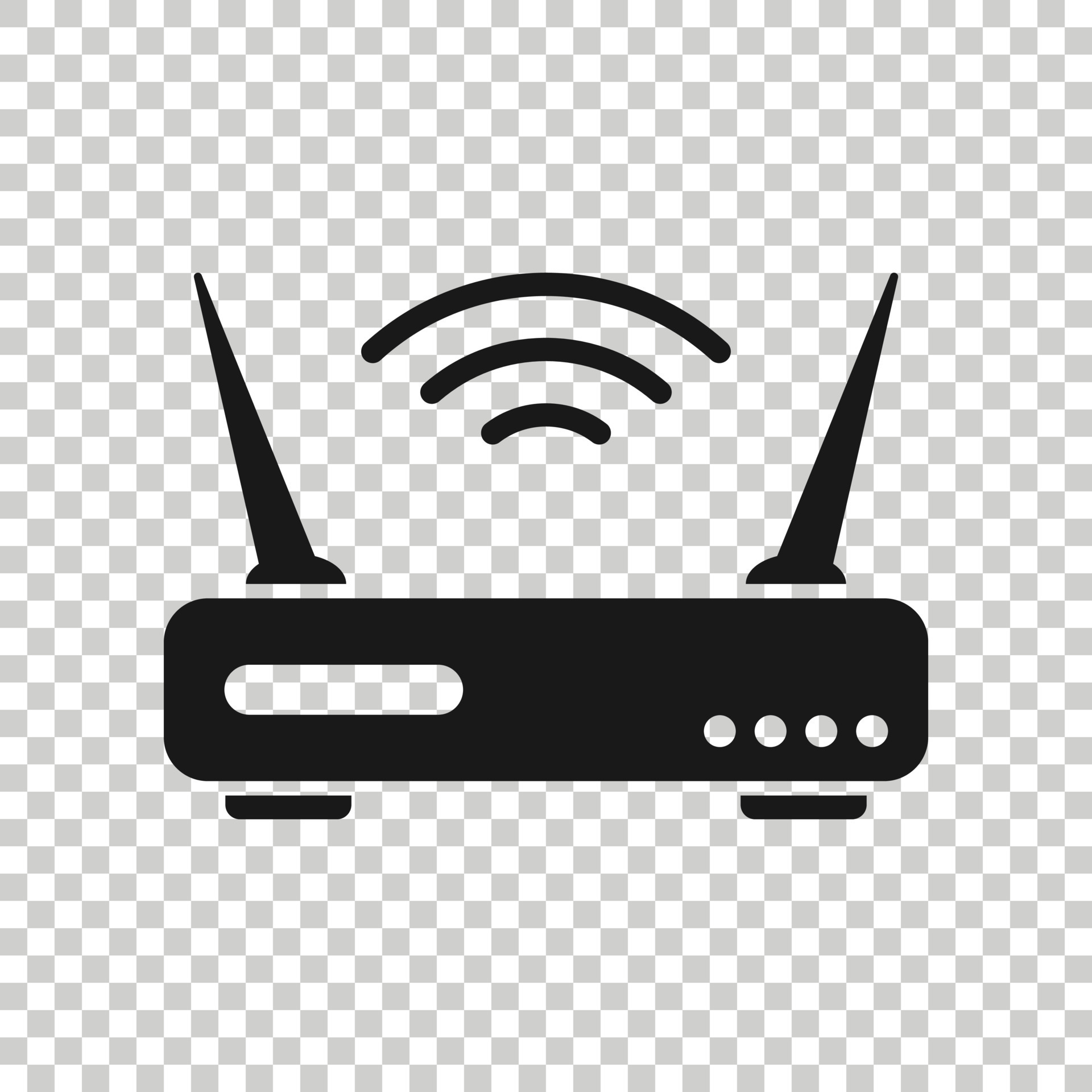 Wifi Router Icon In Flat Style Broadband Vector Illustration On White