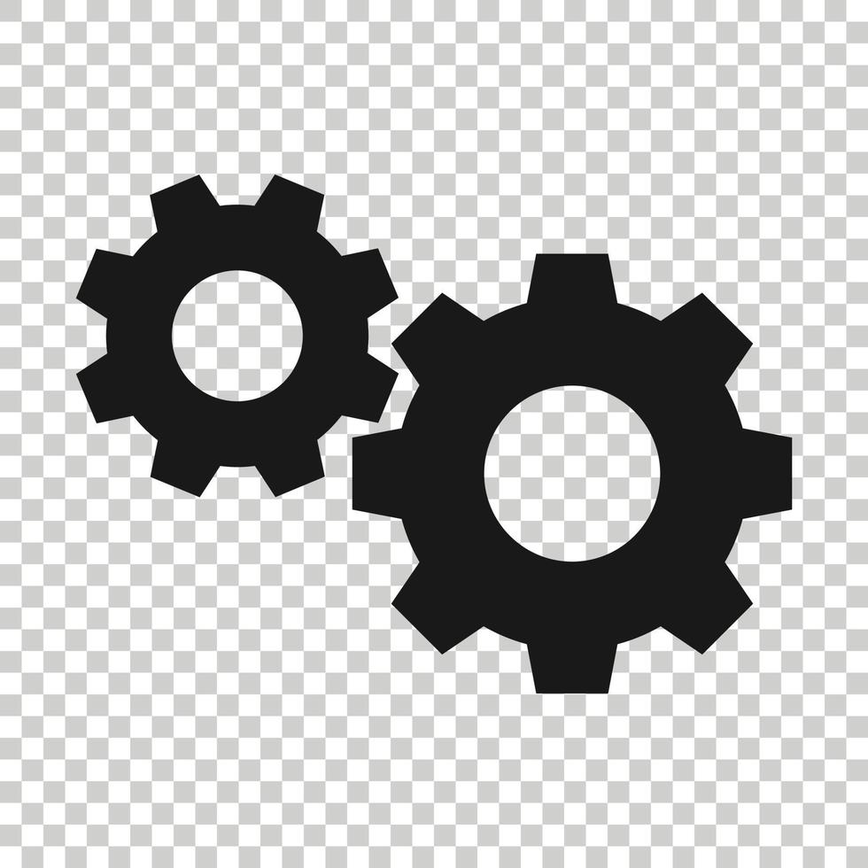 Gear Vector Icon In Flat Style Cog Wheel Illustration On White Isolated Background Gearwheel