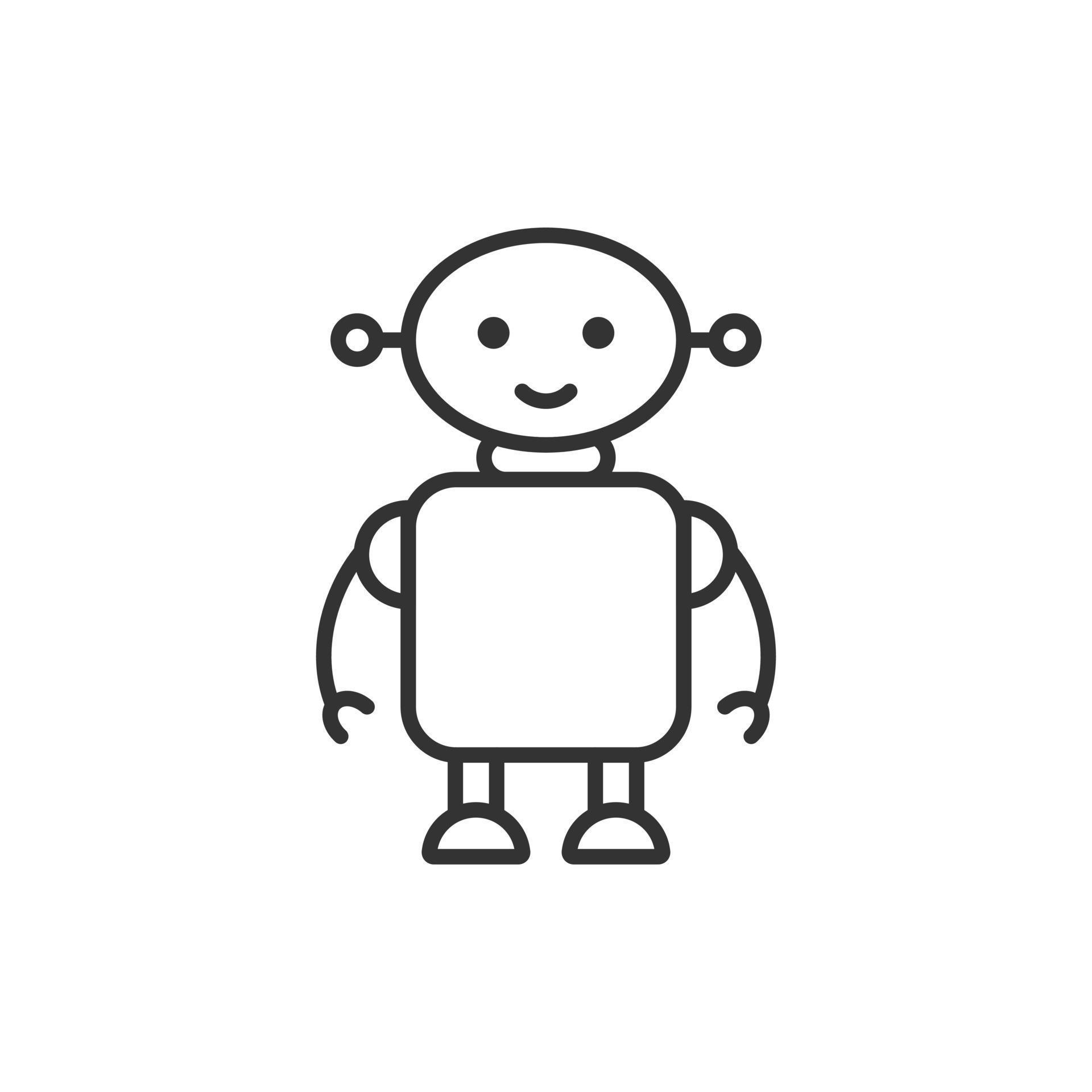 Cute Robot Chatbot Icon In Flat Style Bot Operator Vector Illustration On White Isolated