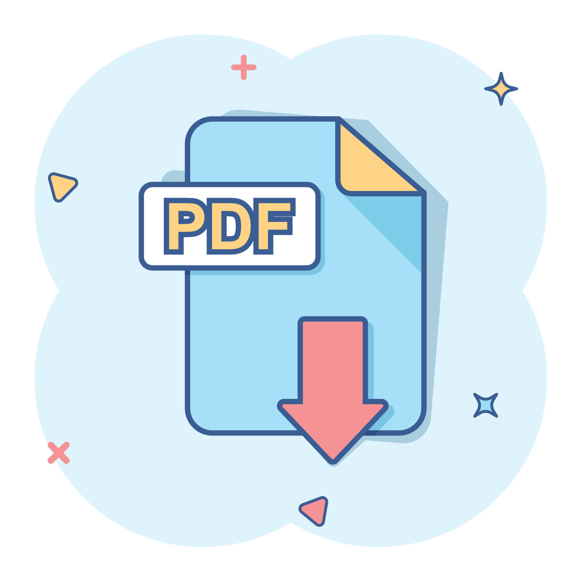 icono de descarga de pdf de dibujos animados vectoriales en estilo ... icono de descarga de pdf de dibujos animados vectoriales en estilo ...