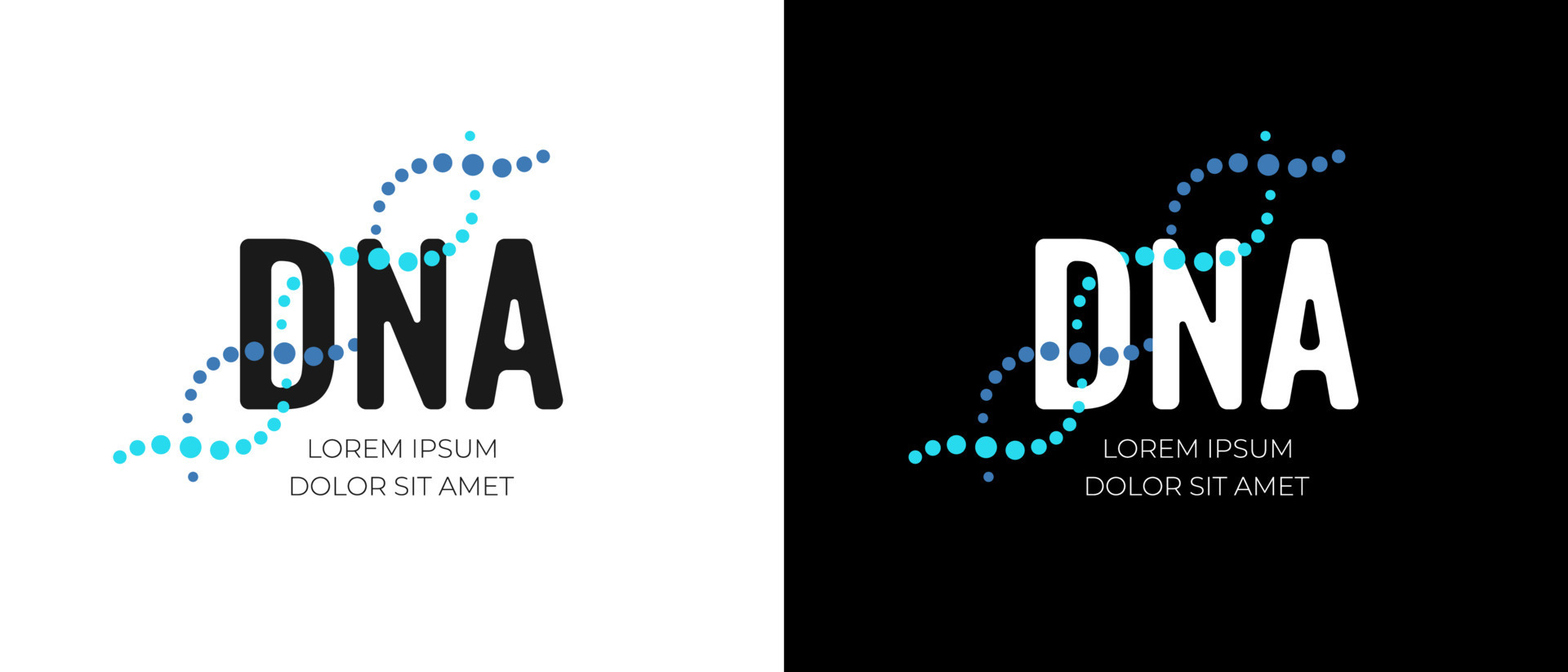 DNA spiral molecule logo design. Medicine gene helix structure logotype vector eps concept ...