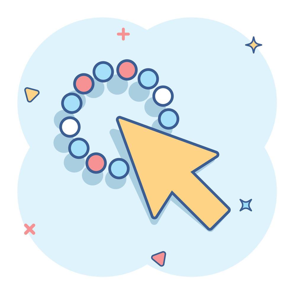 Computer Mouse Cursor Icon In Comic Style Arrow Cursor Vector Cartoon