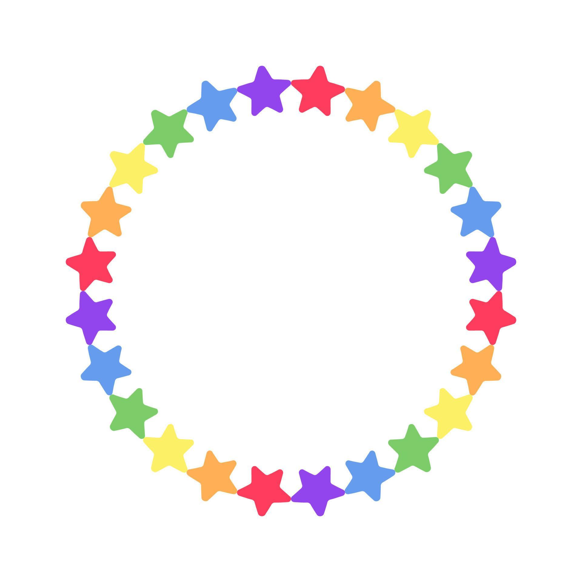 Rainbow colored stars frame. Simple minimal border template. 16137621 ...