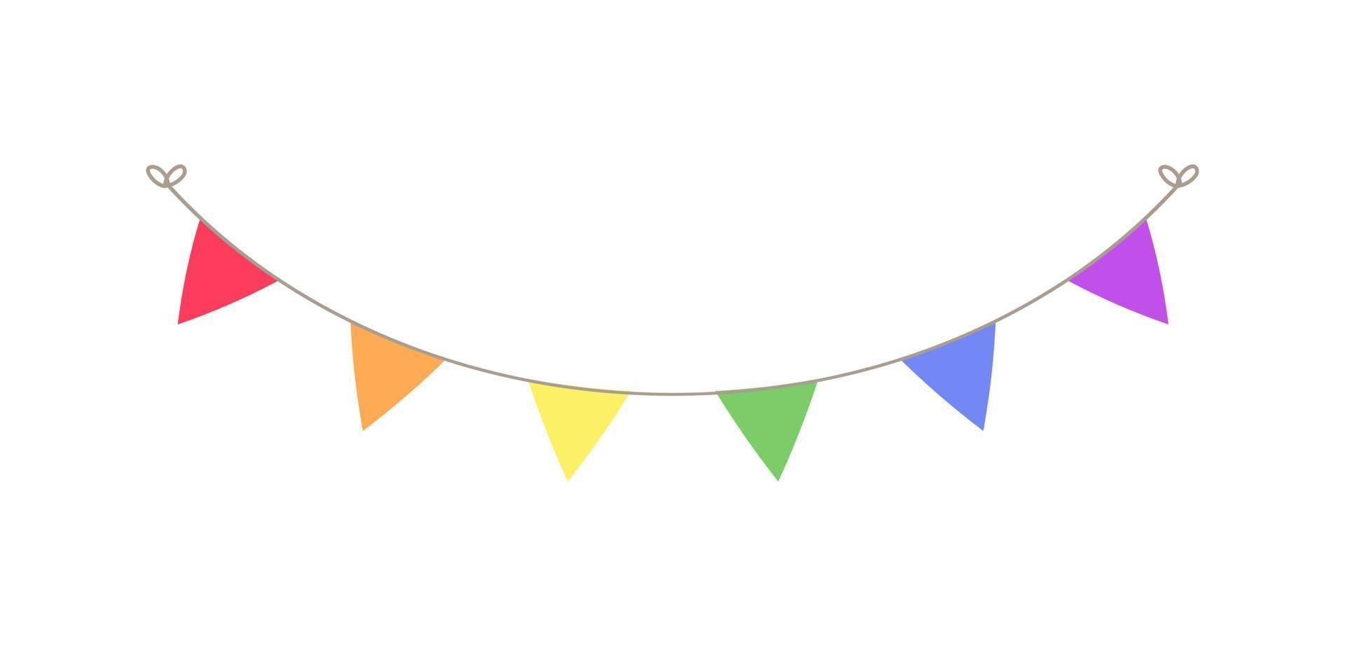 Rainbow Pennant Banner Clip Art
