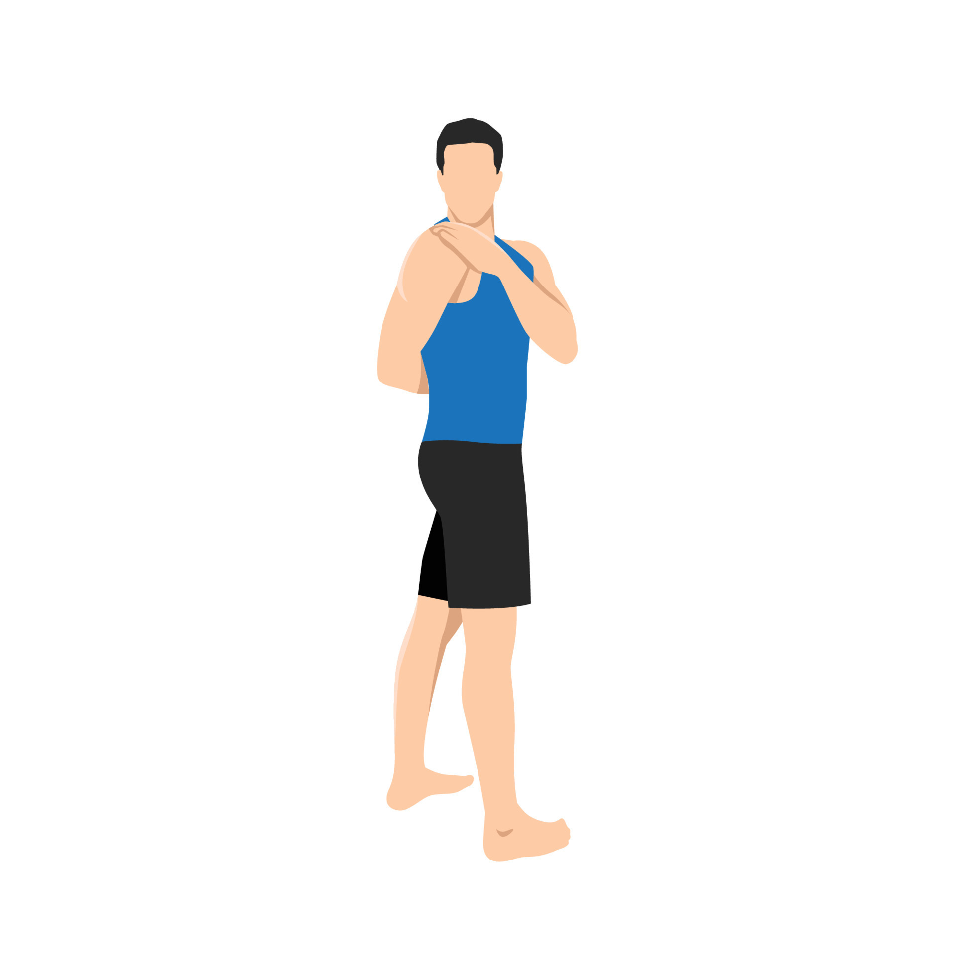 Man doing Standing Spinal Twist Pose l. Practice Katichakrasana l. Flat ... Man doing Standing Spinal Twist Pose l. Practice Katichakrasana l. Flat ...