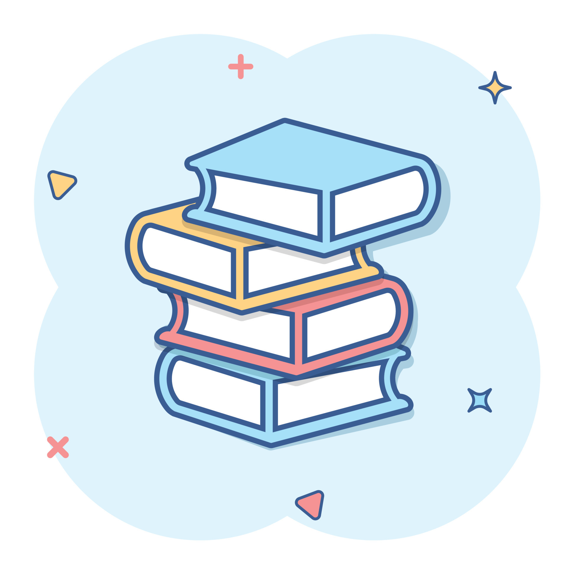 icono de la biblioteca de libros en estilo cómico. ilustración de ... icono de la biblioteca de libros en estilo cómico. ilustración de ...