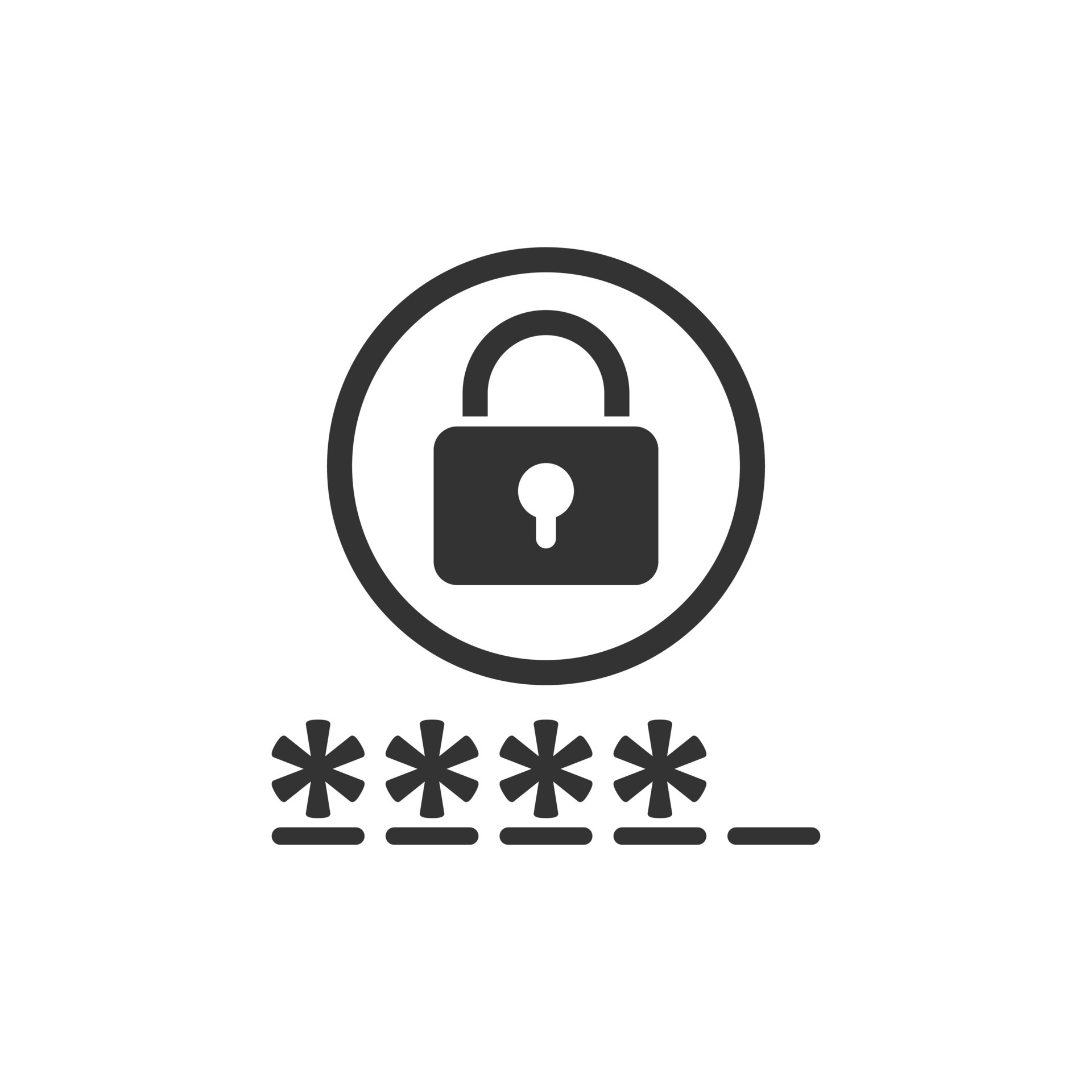 Login Icon In Flat Style Password Access Vector Illustration On White