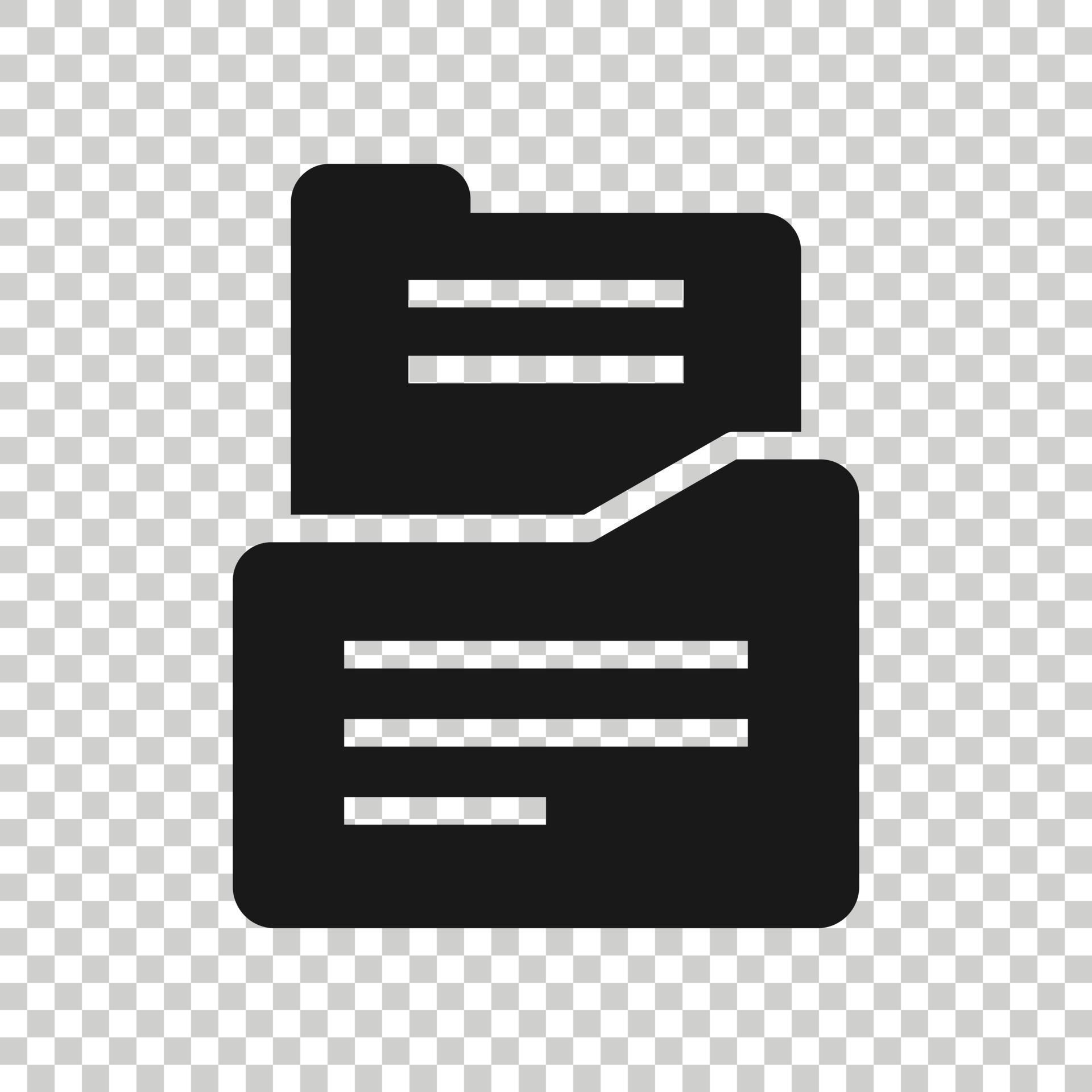 File folder icon in flat style. Documents archive vector illustration on isolated background ...