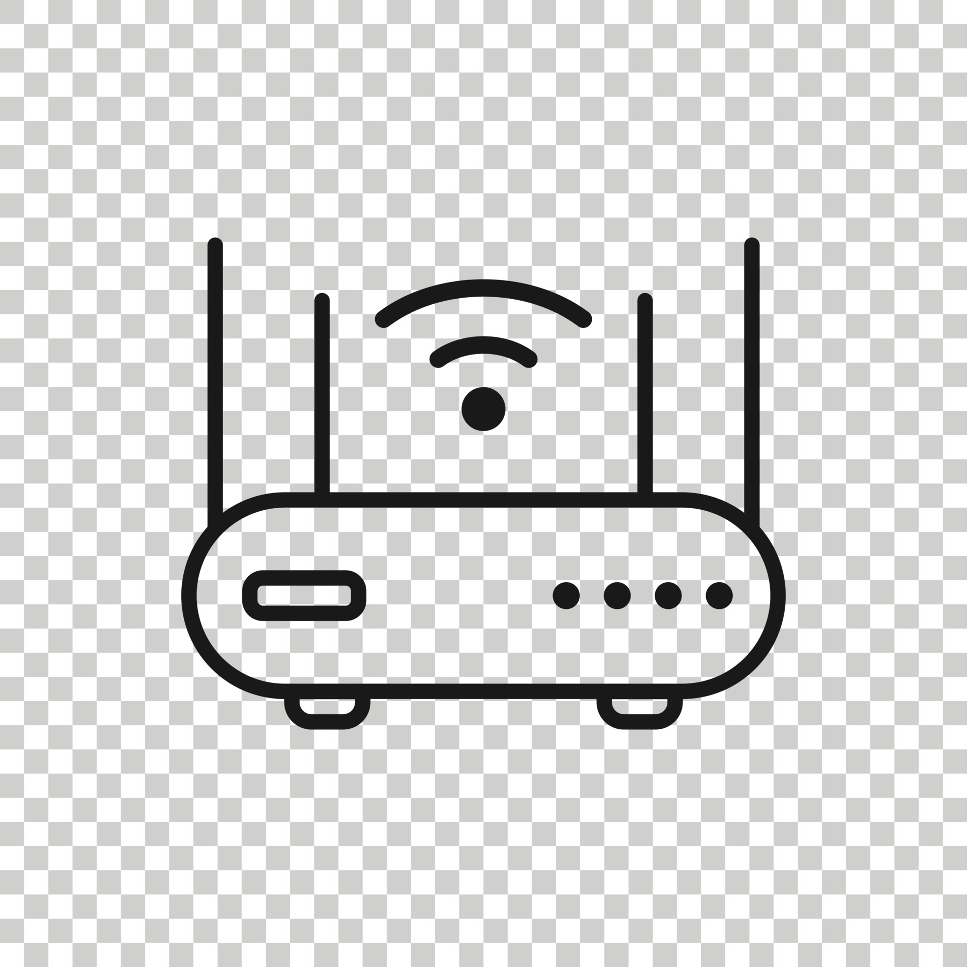 Wifi Router Icon In Flat Style Broadband Vector Illustration On White