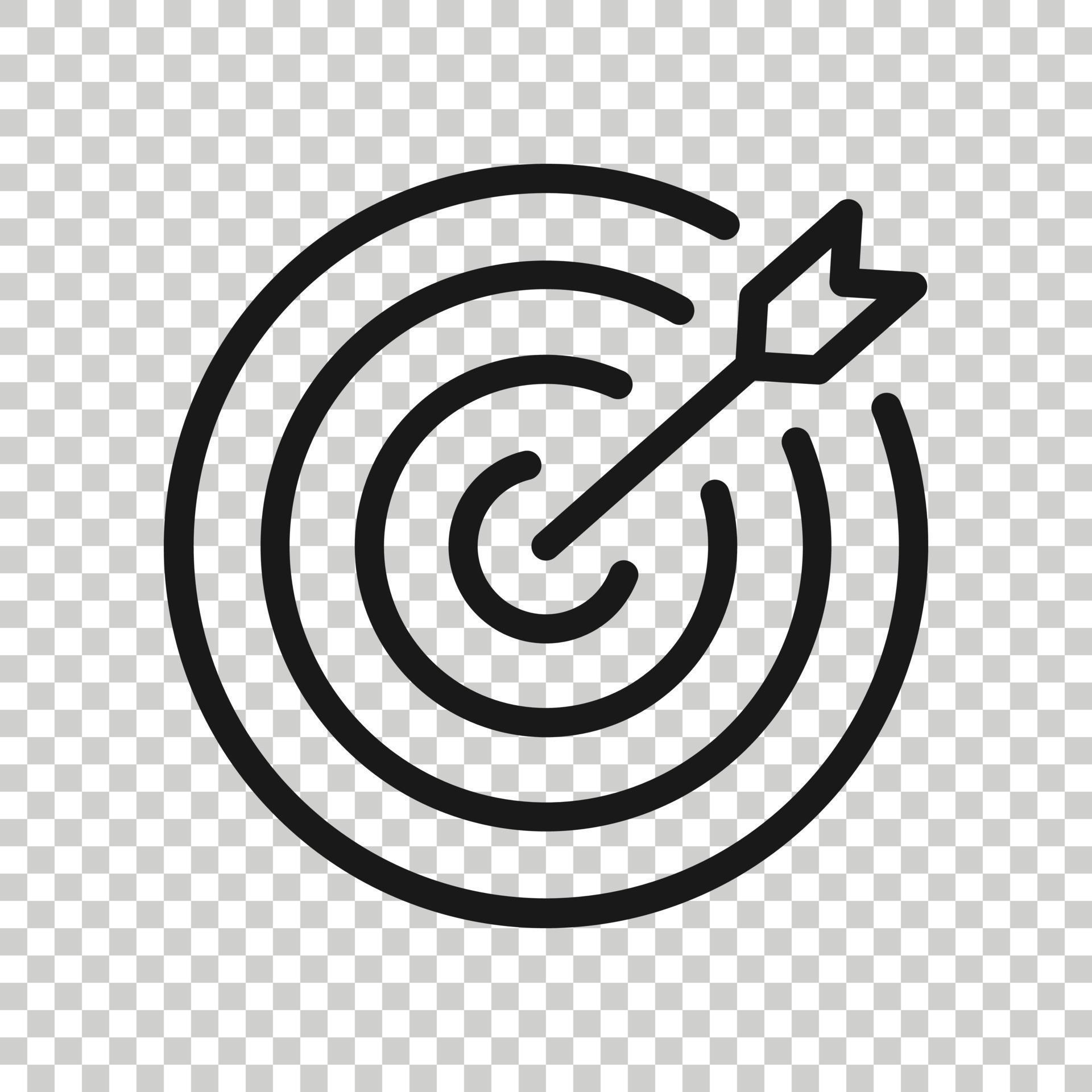 Target Aim Vector Icon In Flat Style Darts Game Illustration On White