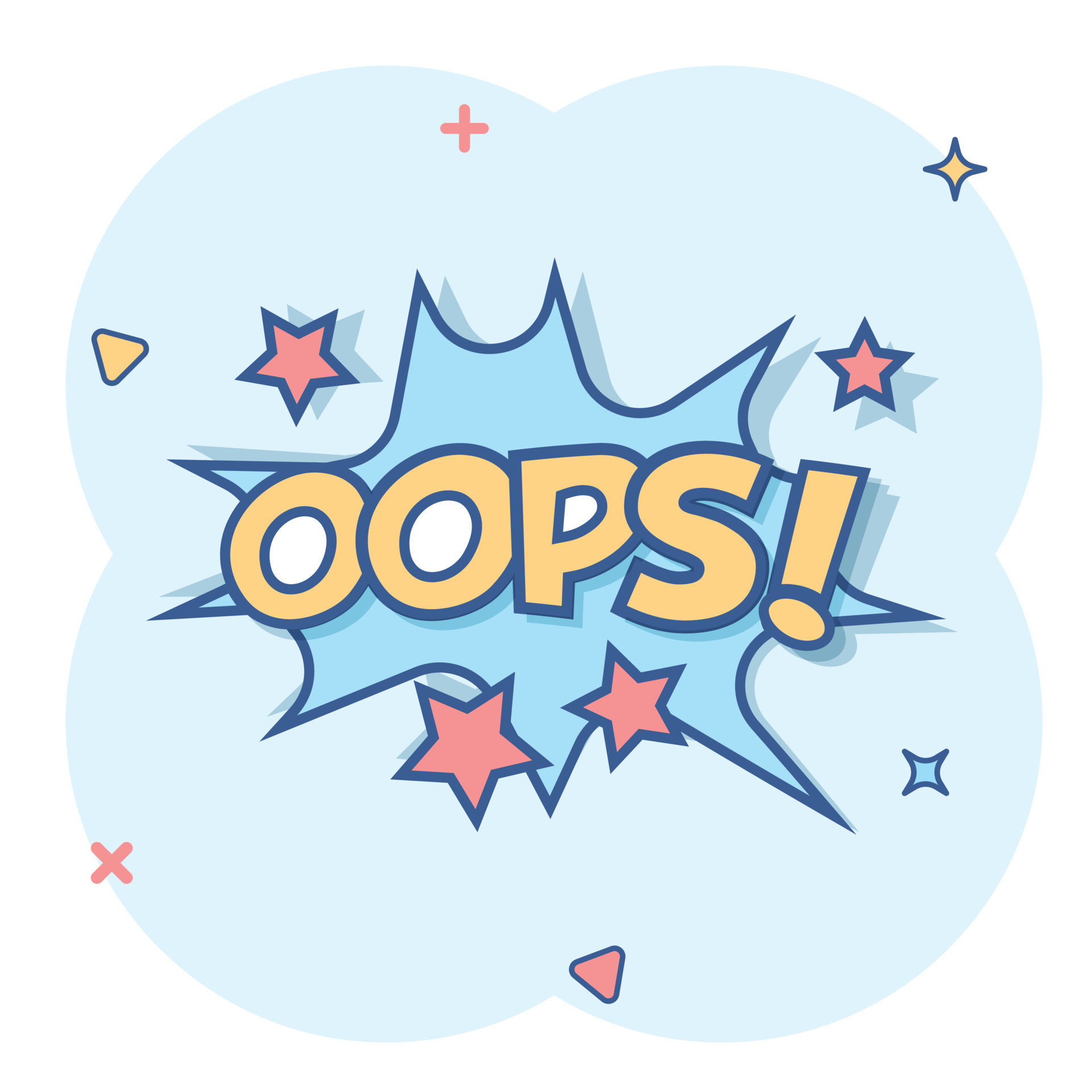 Vector cartoon oops comic sound effects icon in comic style. Sound ... Vector cartoon oops comic sound effects icon in comic style. Sound ...