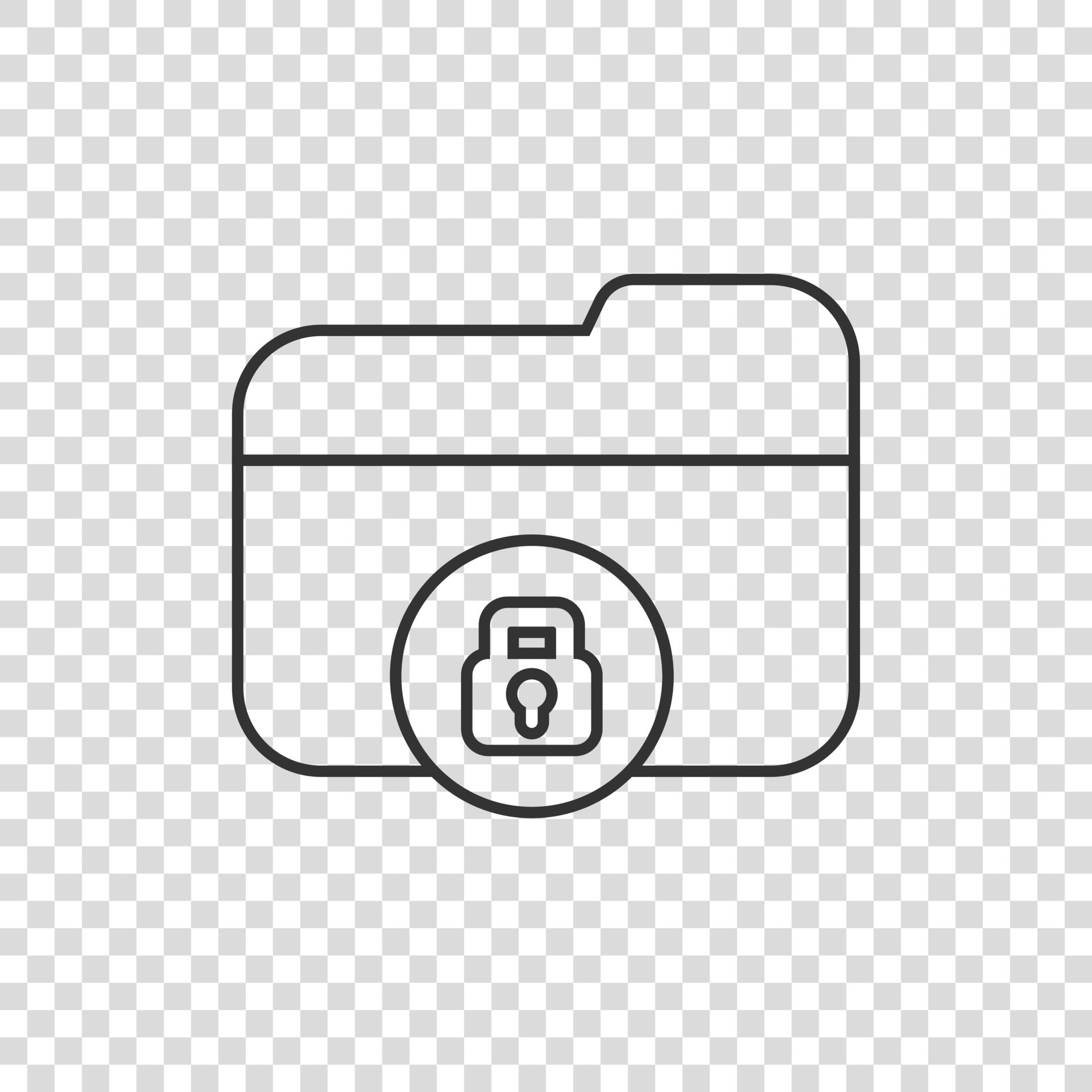 Files Folder Permission Icon In Flat Style Document Access Vector