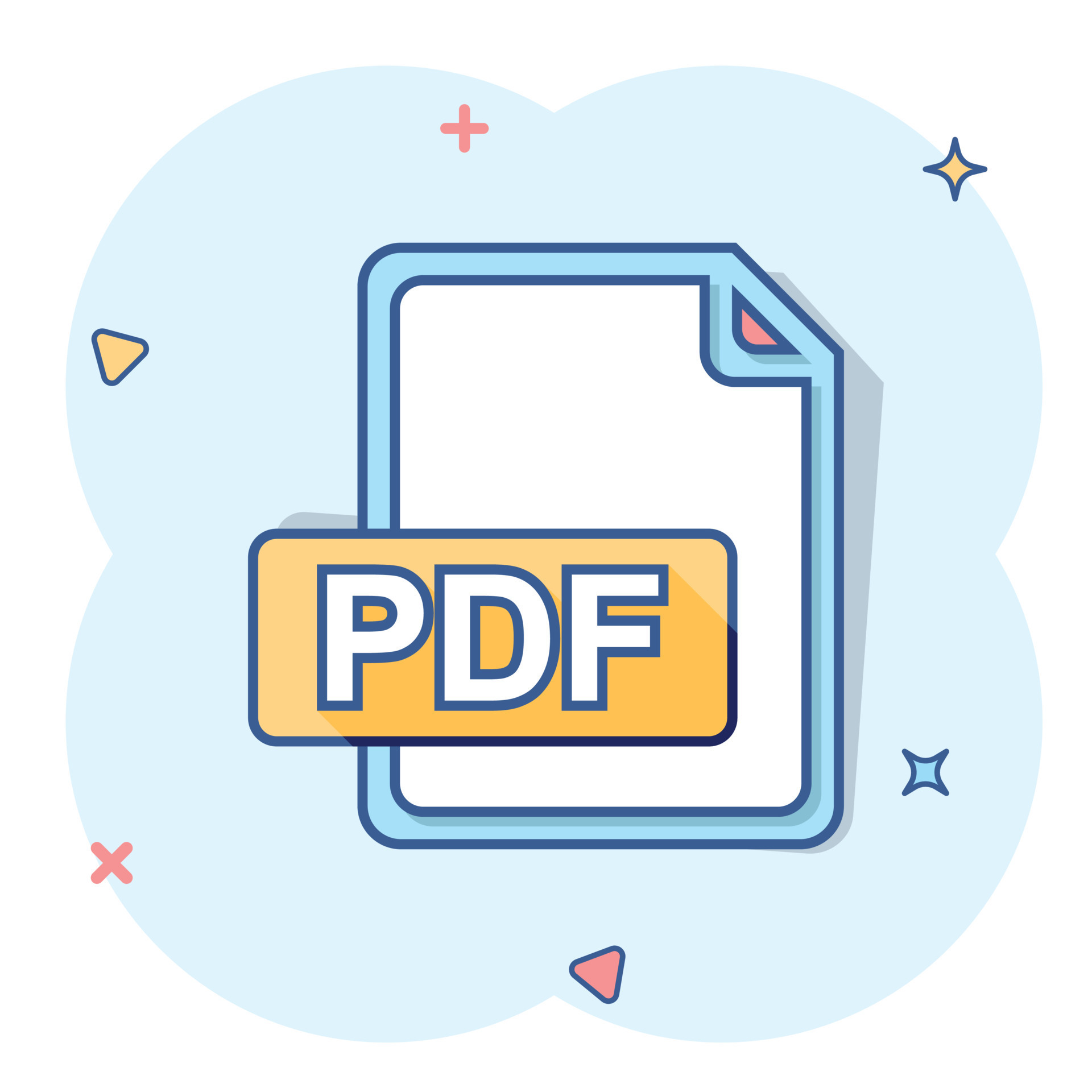 Icono De Pdf De Dibujos Animados En Estilo C mico Pictograma De icono-de-pdf-de-dibujos-animados-en-estilo-c-mico-pictograma-de