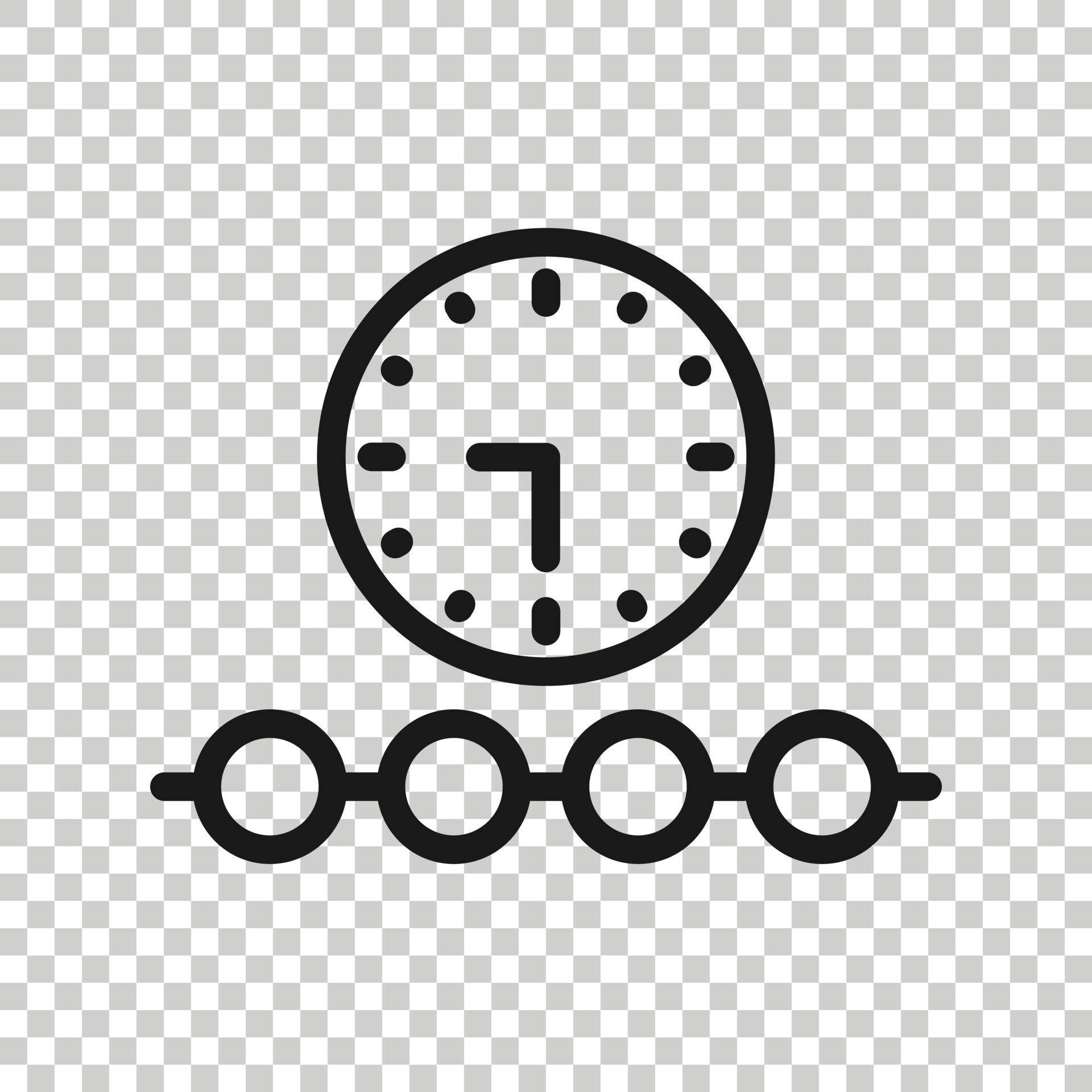 Timeline icon in flat style. Progress vector illustration on white ... Timeline icon in flat style. Progress vector illustration on white ...