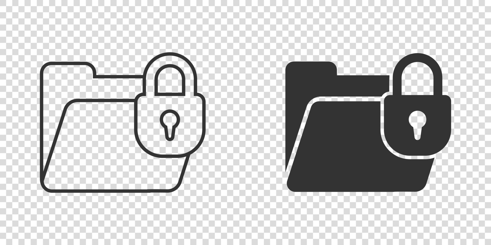 Files Folder Permission Icon In Flat Style Document Access Vector
