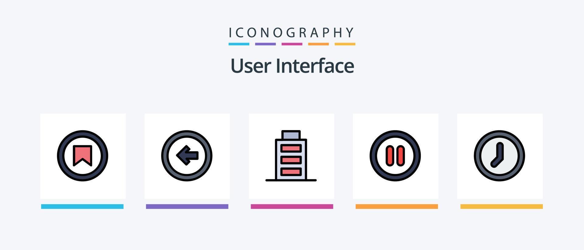 User Interface Line Filled 5 Icon Pack Including Like Web Mobile