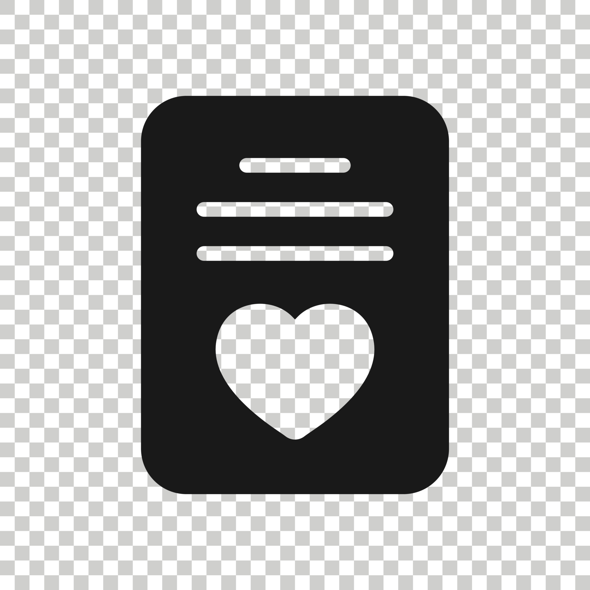 Wishlist icon in flat style. Like document vector illustration on white ...