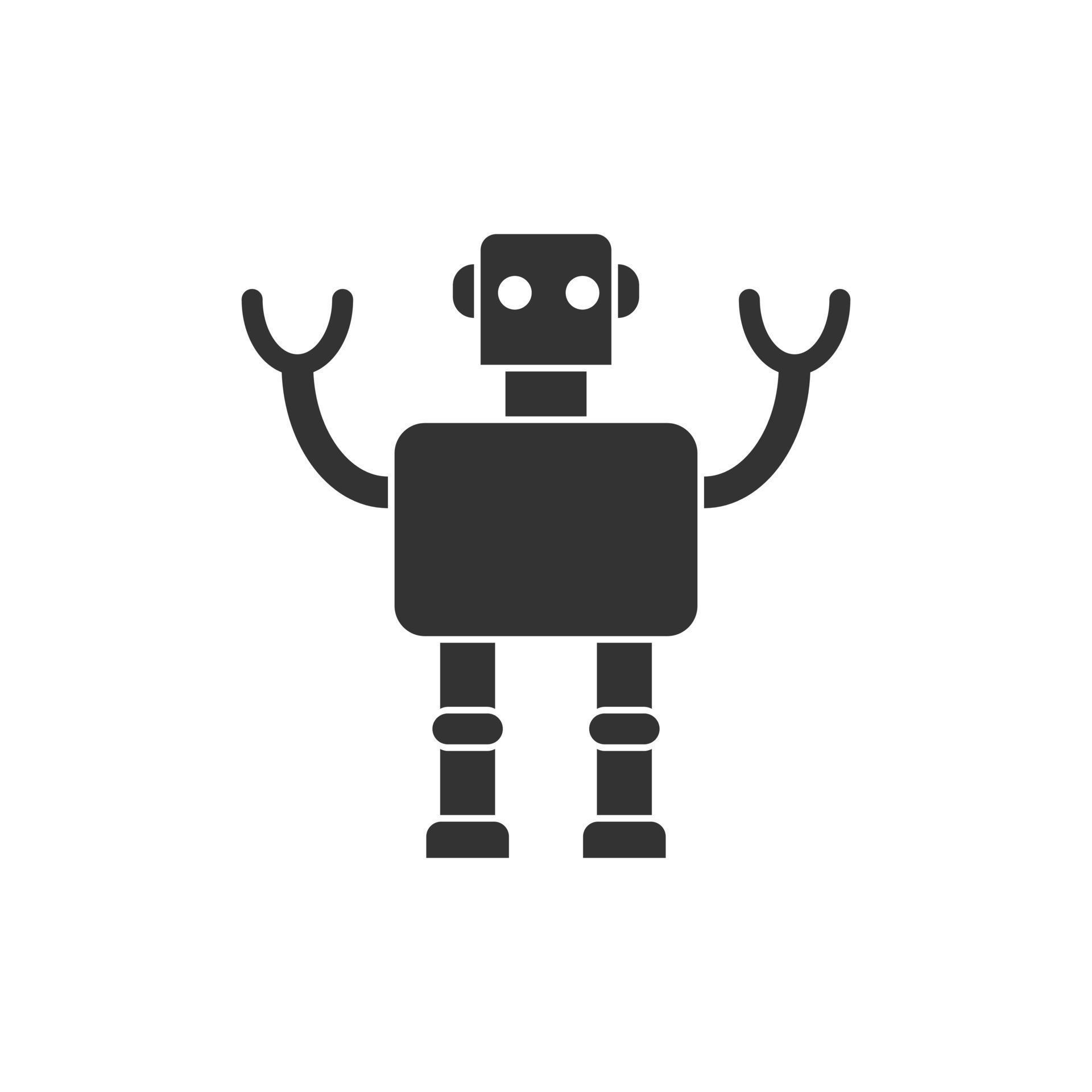 Cute Robot Chatbot Icon In Flat Style Bot Operator Vector Illustration On White Isolated