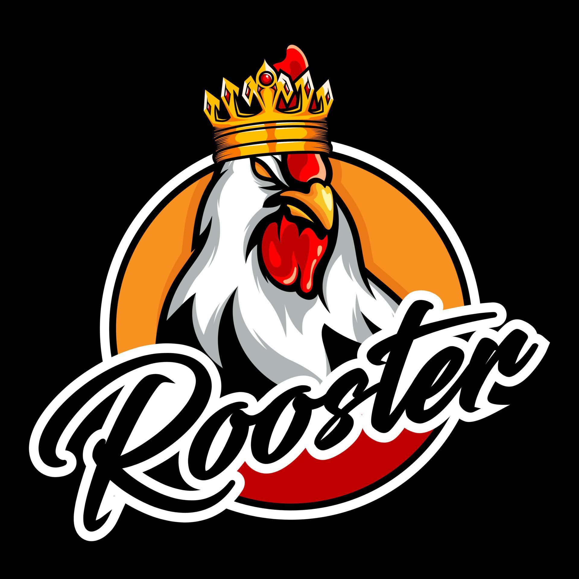 Angry rooster king mascot logo 16145825 Vector Art at Vecteezy