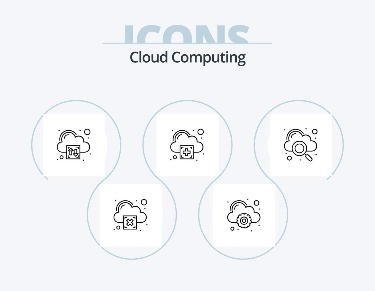 Cloud Computing Line Icon Pack 5 Icon Design. cloud. security. check. padlock. cloud 16147378 ...