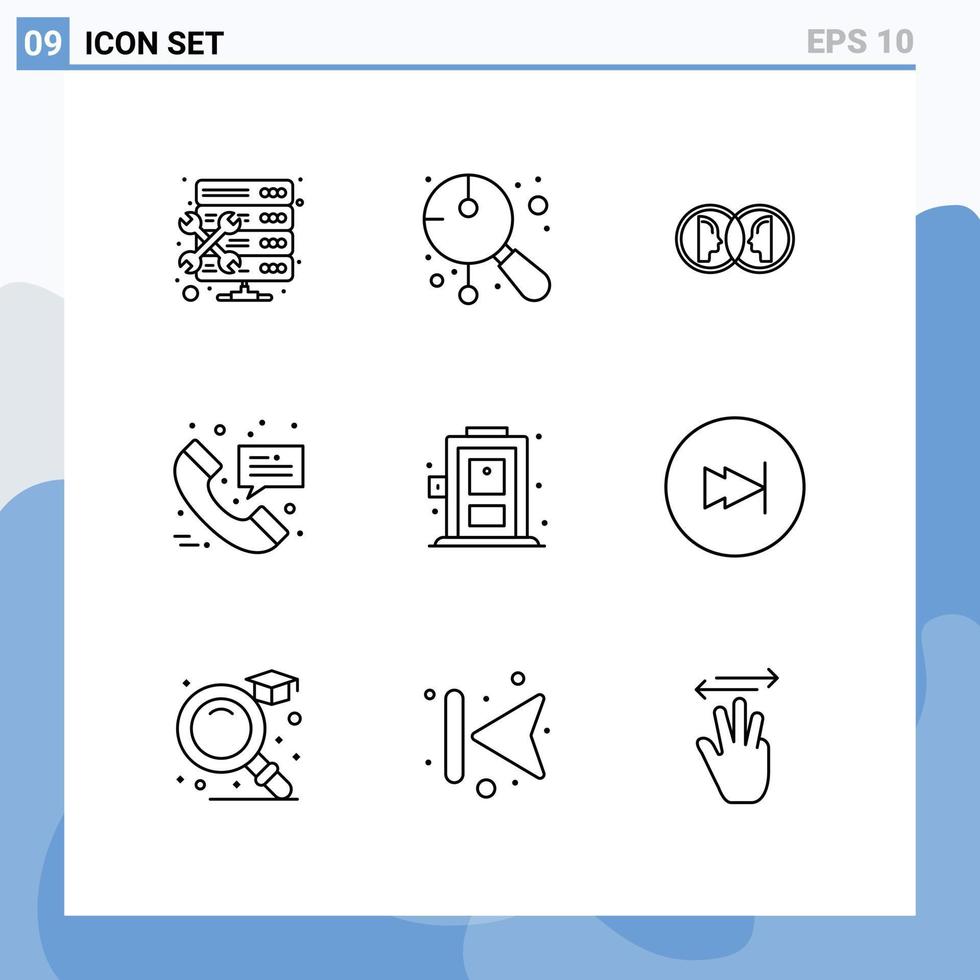 9 Universal Outlines Set For Web And Mobile Applications Message