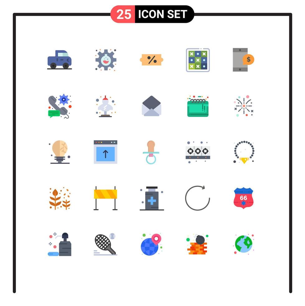 25 Universal Flat Colors Set For Web And Mobile Applications Money Mobile Price Game Tic