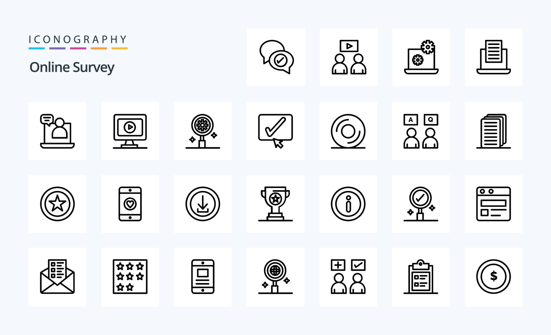 25 Online Survey Line icon pack 16150143 Vector Art at Vecteezy 25 Online Survey Line icon pack 16150143 Vector Art at Vecteezy