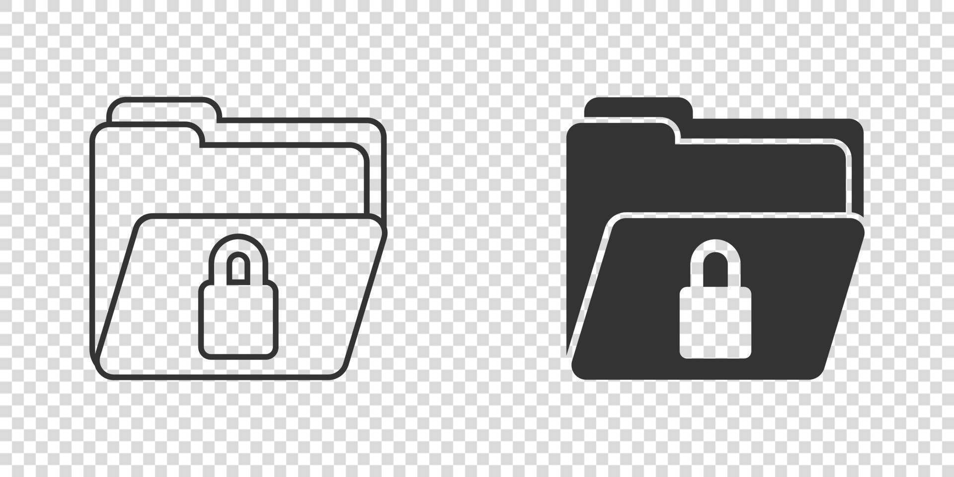 Files Folder Permission Icon In Flat Style Document Access Vector