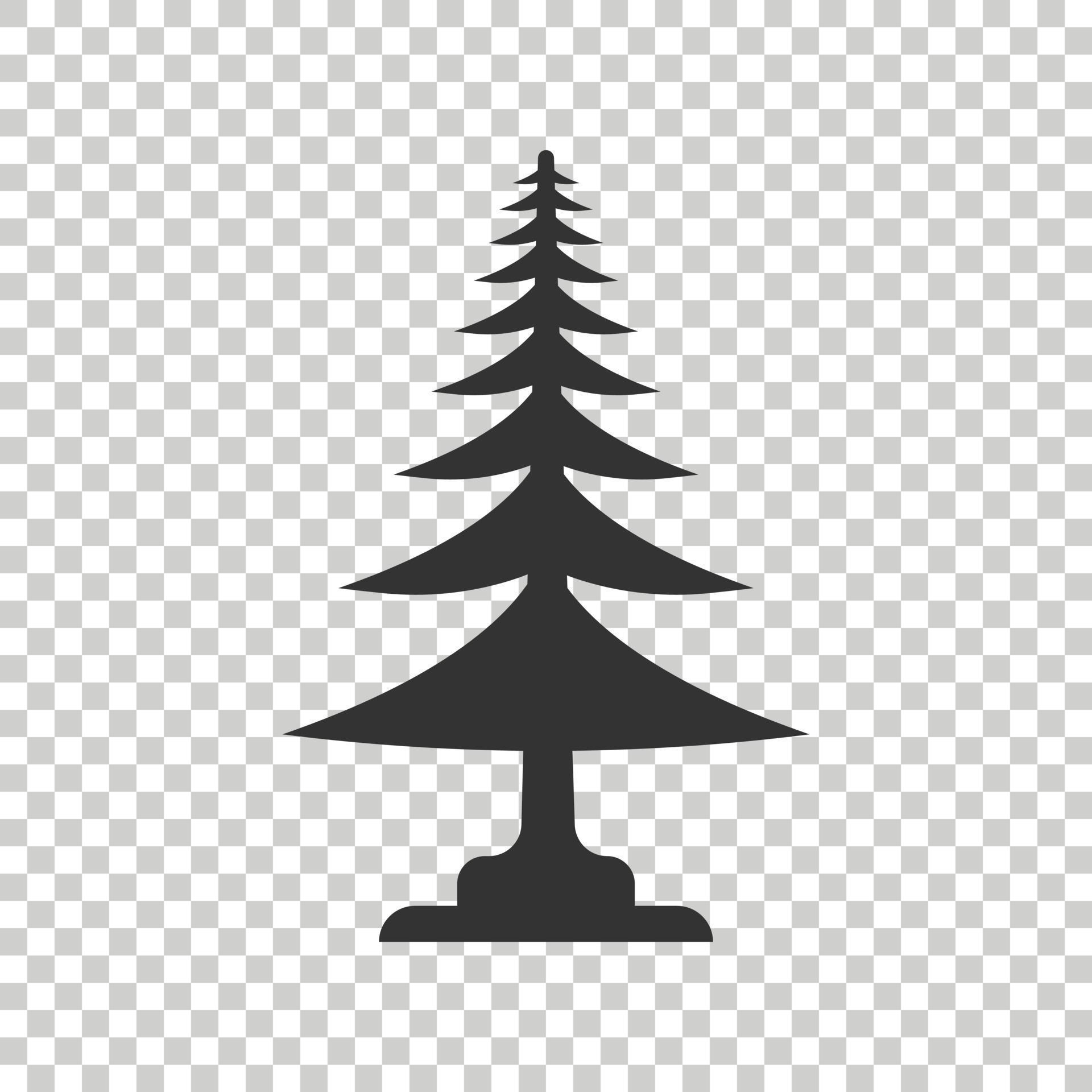 Conifer tree icon in flat style. Fir flora vector illustration on white ...