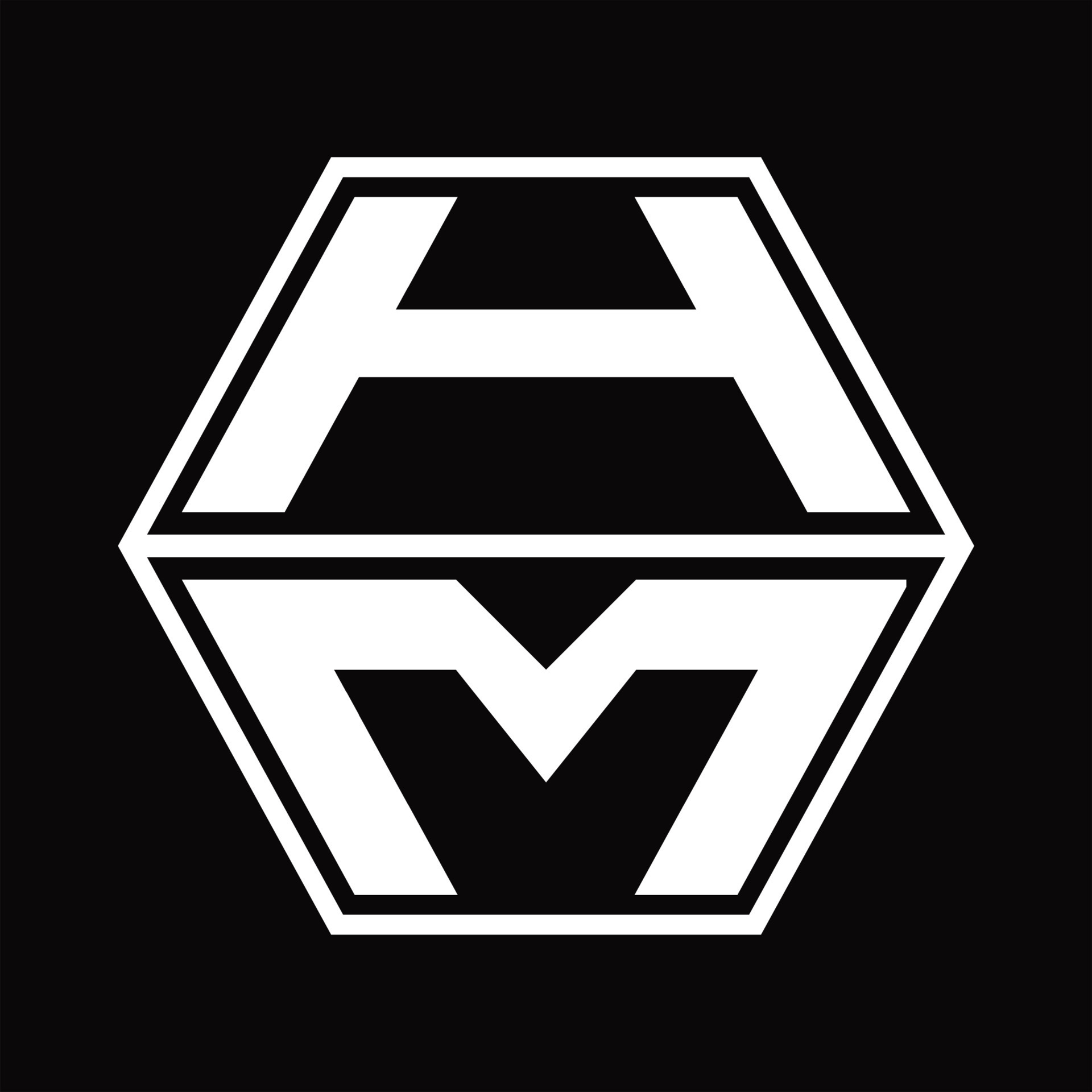 HM Logo monogram with hexagon shape up and down design template ... HM Logo monogram with hexagon shape up and down design template ...