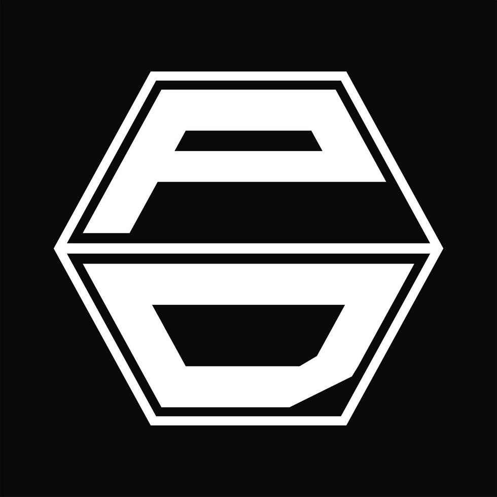PD Logo monogram with hexagon shape up and down design template ... PD Logo monogram with hexagon shape up and down design template ...