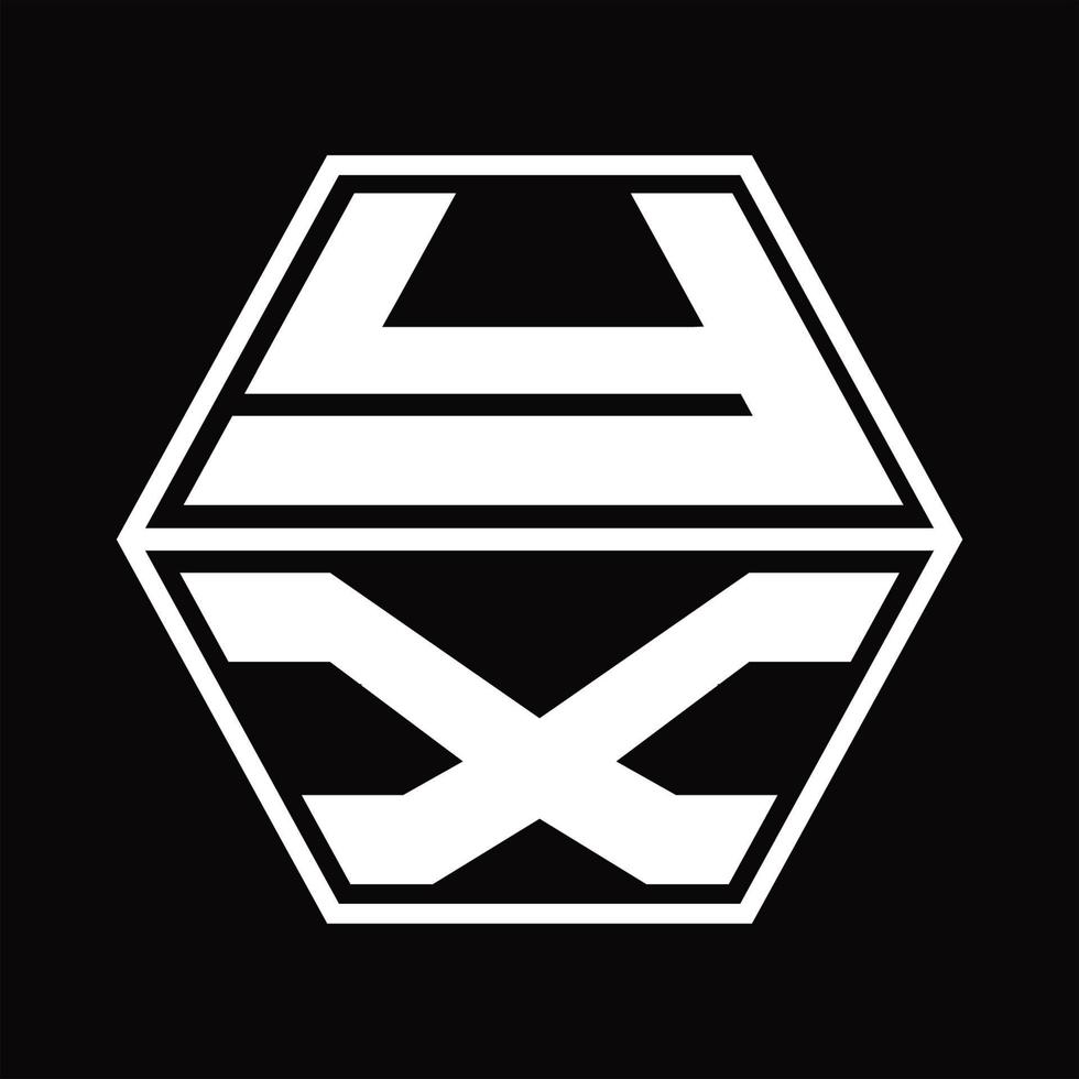 YX Logo monogram with hexagon shape up and down design template ... YX Logo monogram with hexagon shape up and down design template ...