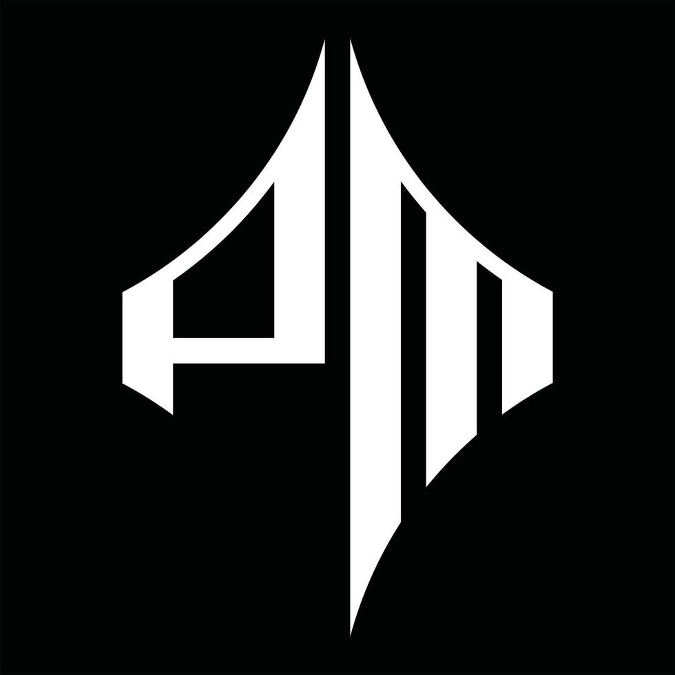 PM Logo monogram with diamond shape design template 16155454 Vector Art ...