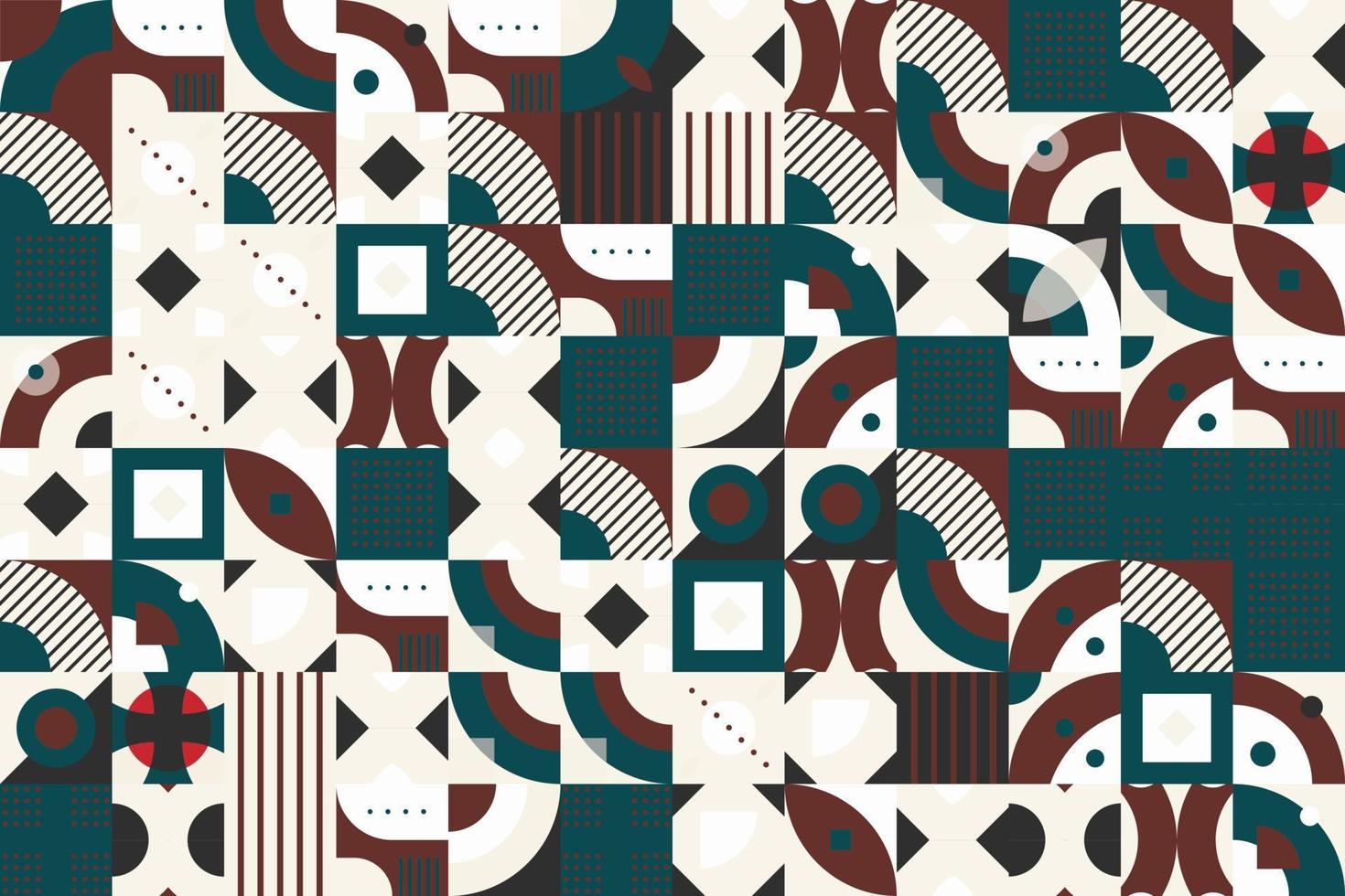 Simple Modern geometric shapes seamless pattern It consists of a ...