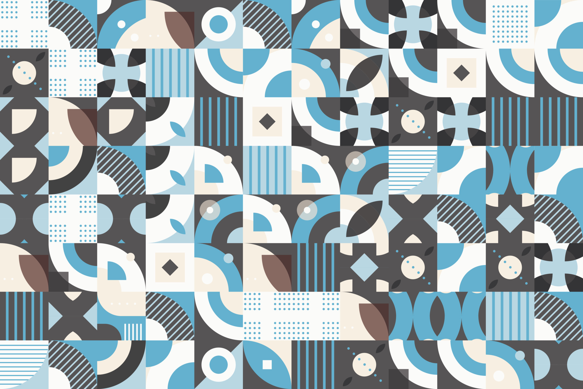 Style Modern Geometry Shapes Vector Seamless Pattern It Consists Of A Polyhedron Such As A