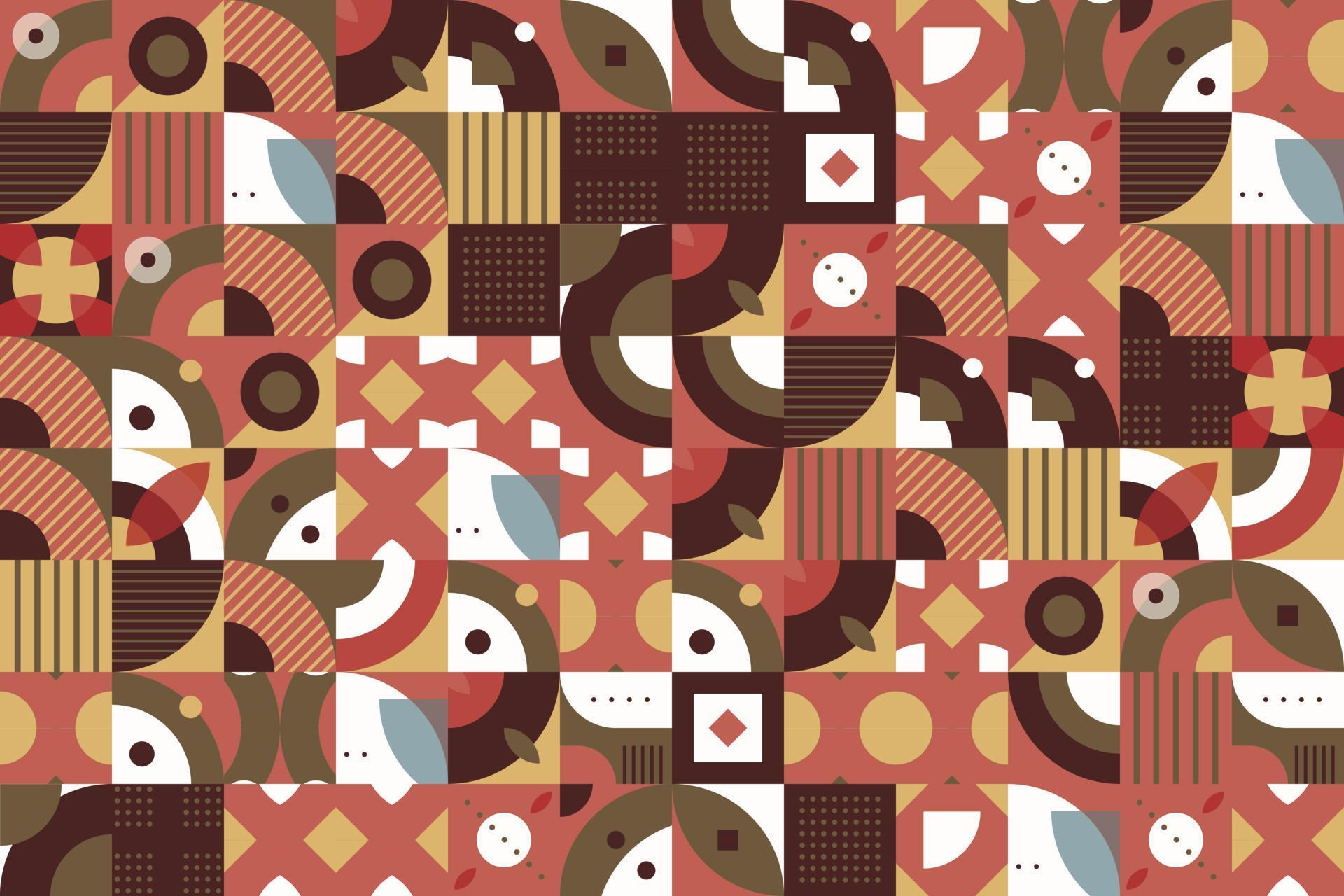 Simple Modern geometrical shapes seamless pattern It consists of a ...