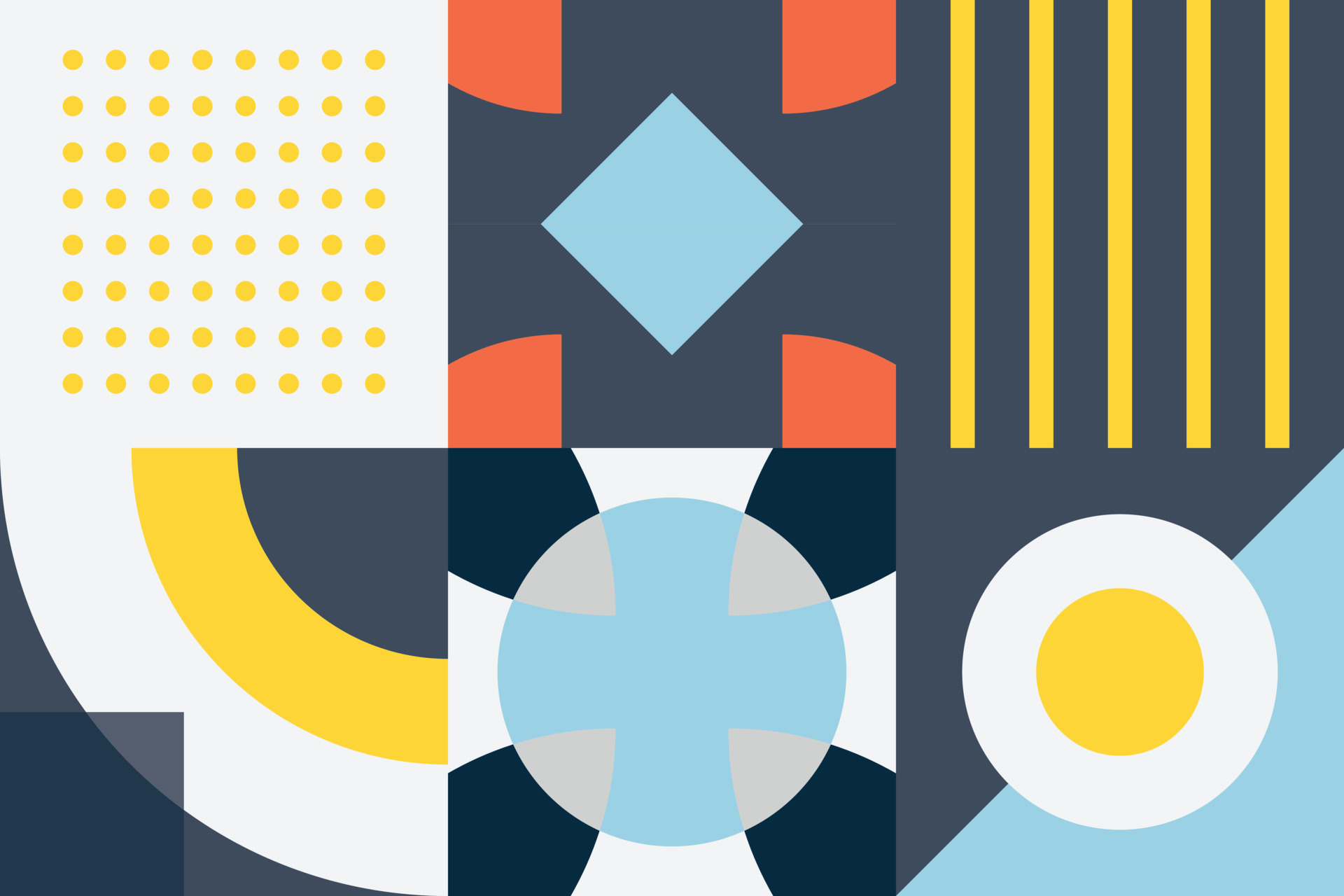 Trendy geometrical shapes vector seamless pattern It consists of a ...