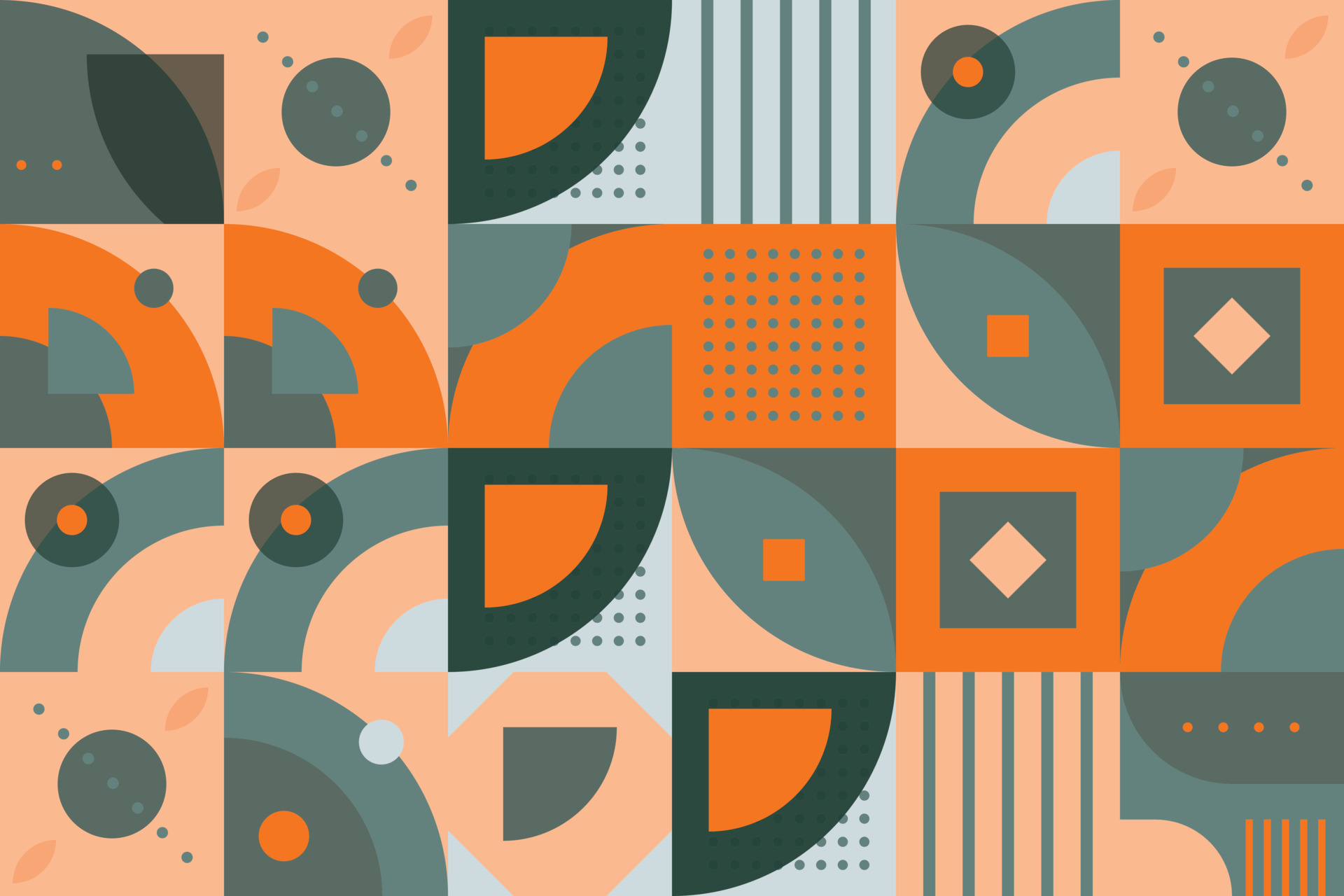 Abstract Geometry Shapes Seamless Pattern It Consists Of A Polyhedron Such As A Circle Square