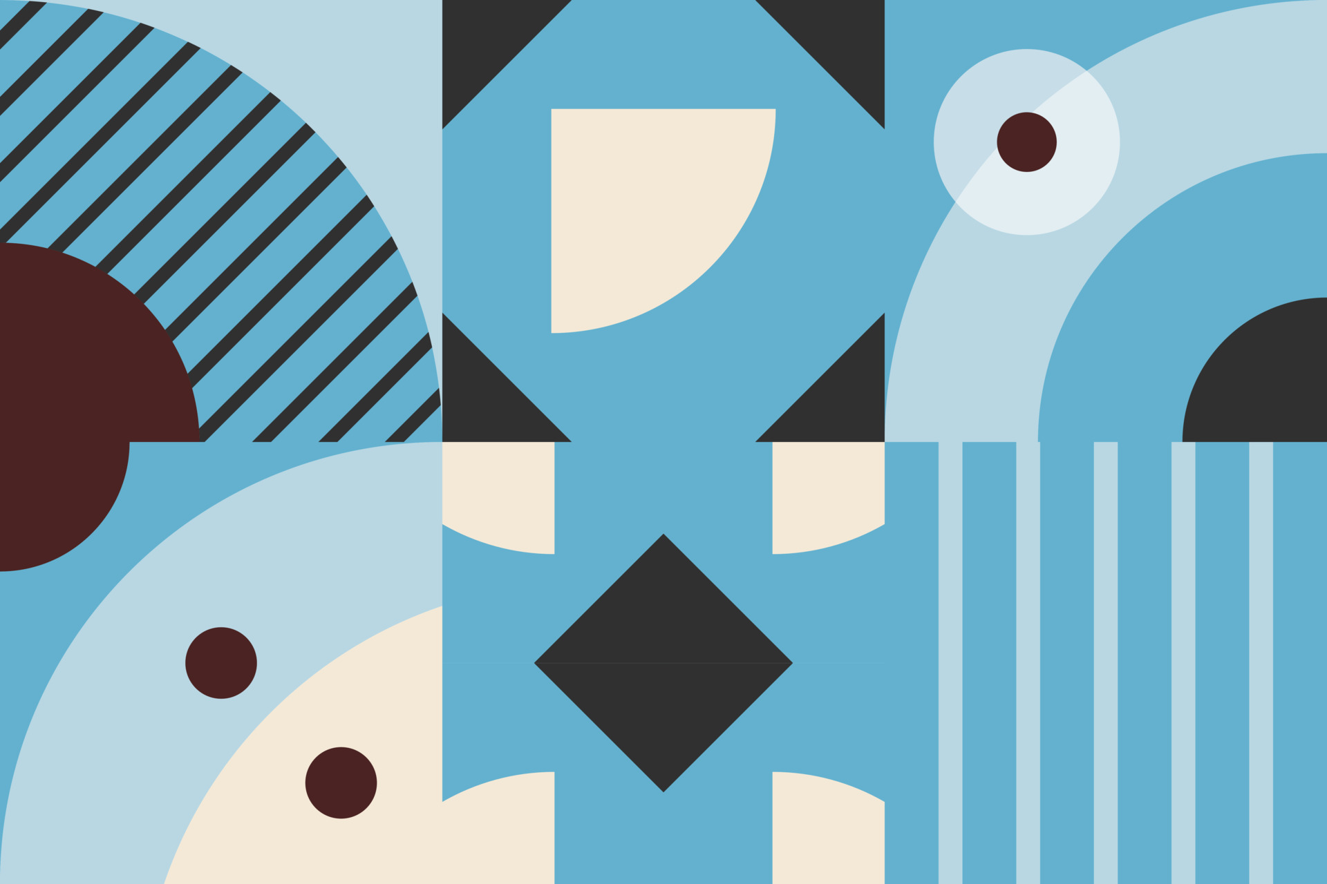 Abstract Modern Geometrical Shapes Seamless Pattern It Consists Of A Polyhedron Such As A Circle