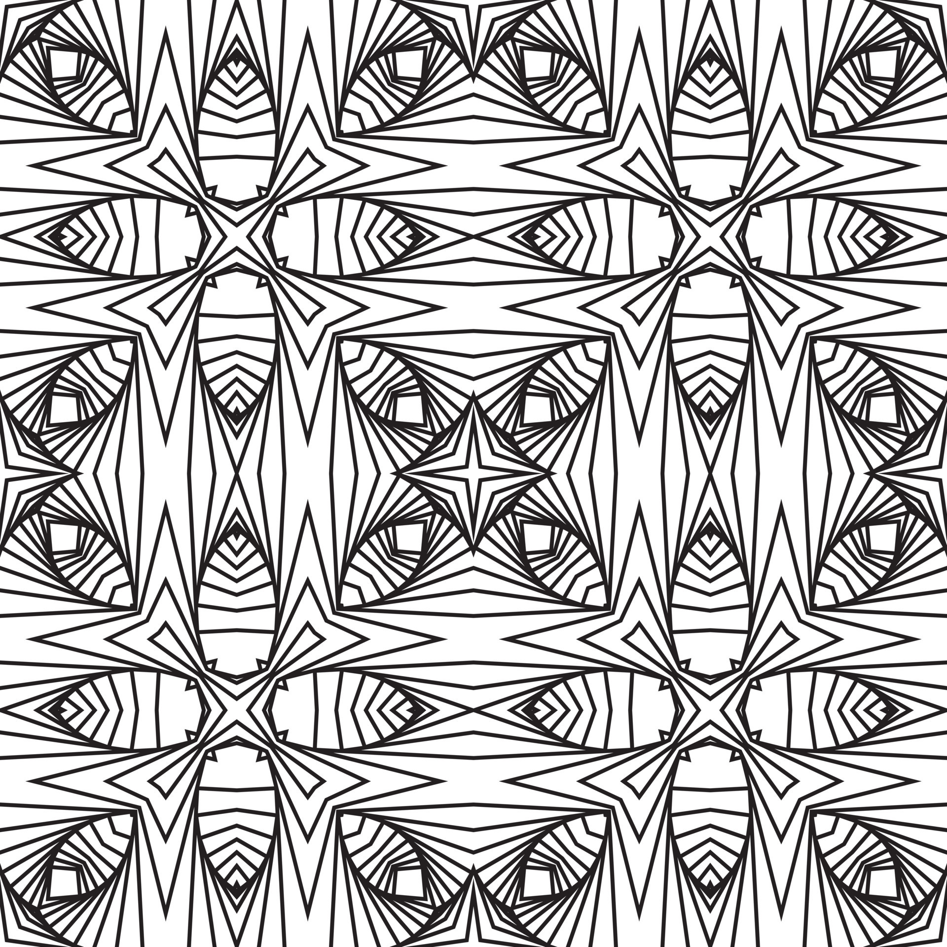 3d Curvature Pop Art Design Monochrome Seamless Pattern Vector Twisted Curved Stripe Modern